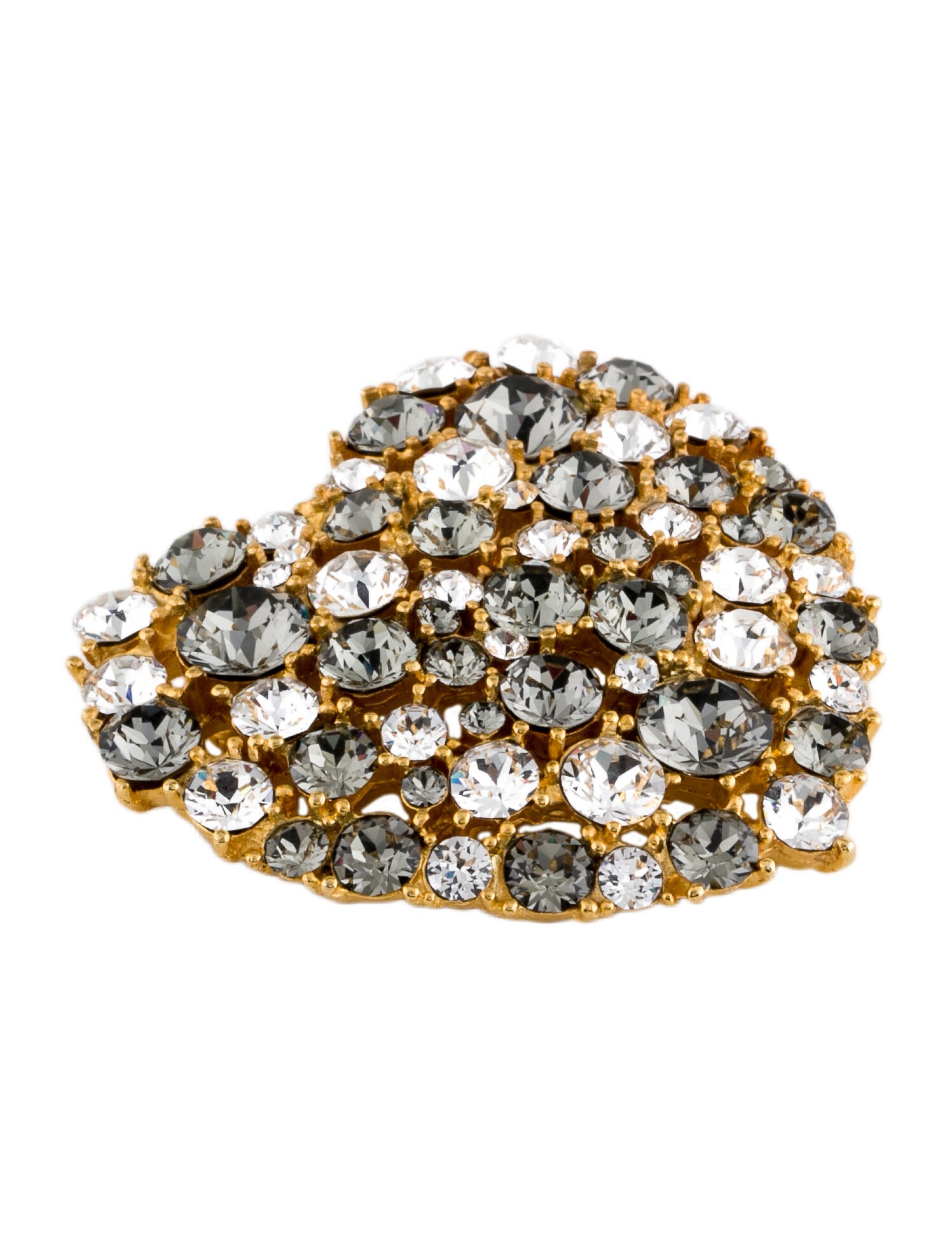 Kenneth Jay Lane Crystal Heart Pin Brooch - Pin, Brooches - WKE33933 ...