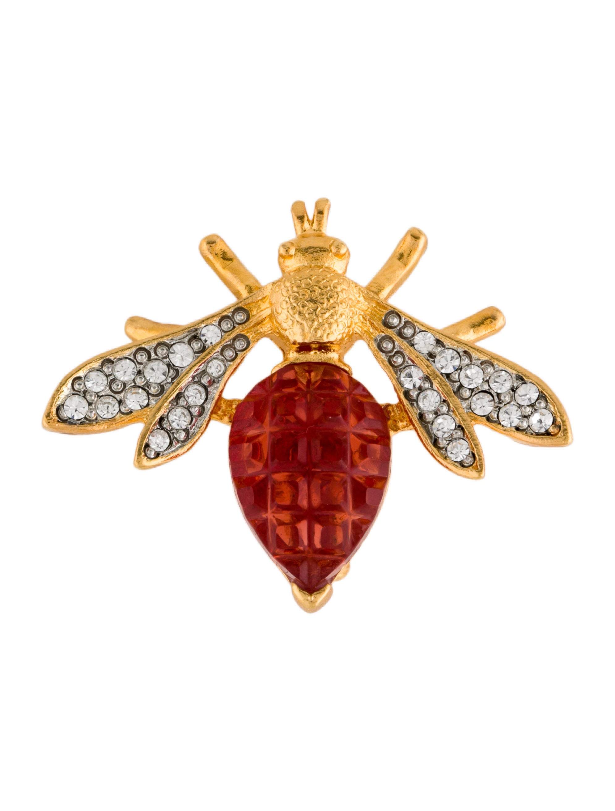 Kenneth Jay Lane Crystal Bow Pin Brooch - Gunmetal Pin, Brooches ...