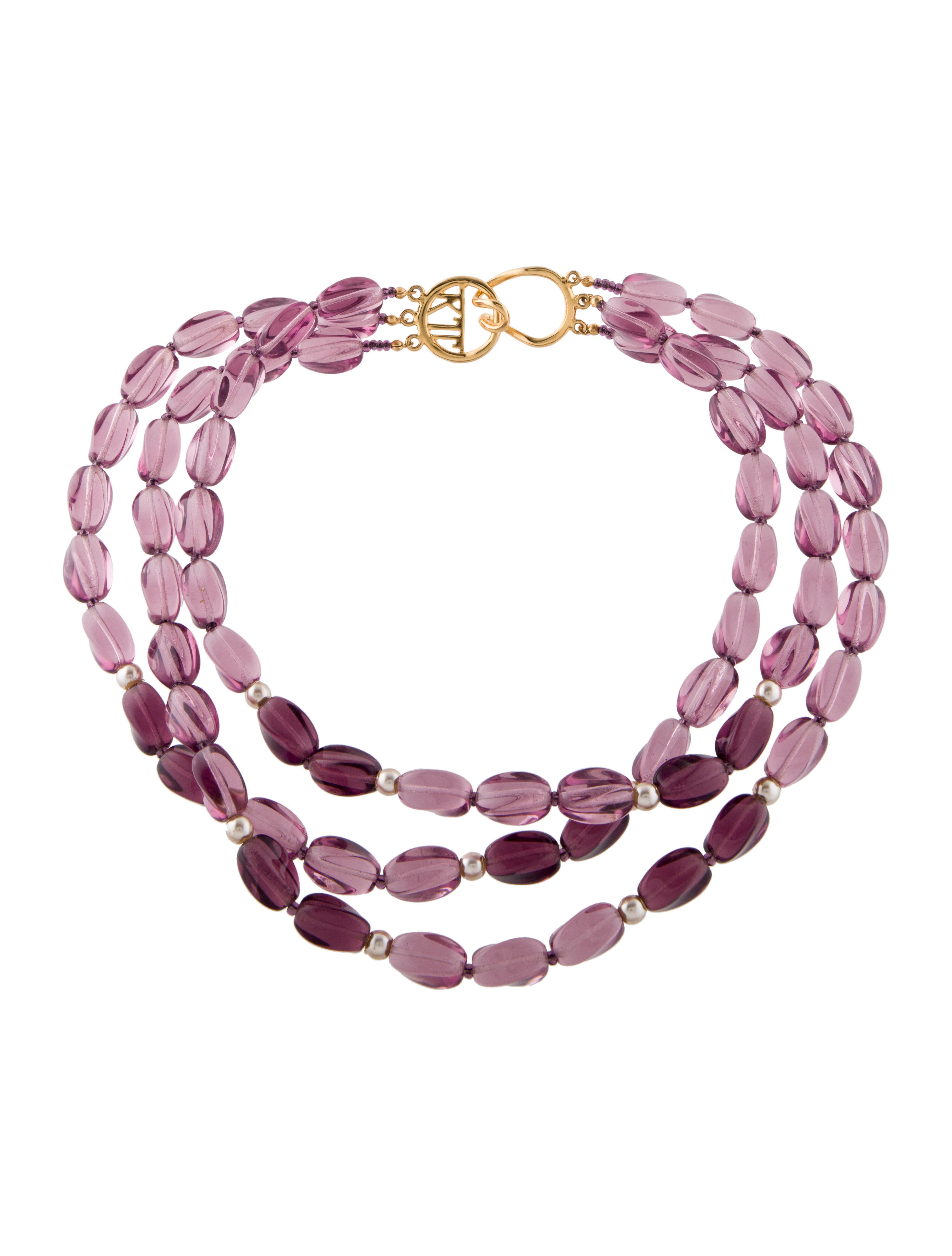 Kenneth Jay Lane Crystal & Faux Pearl Multistrand Necklace - Gold-Tone ...