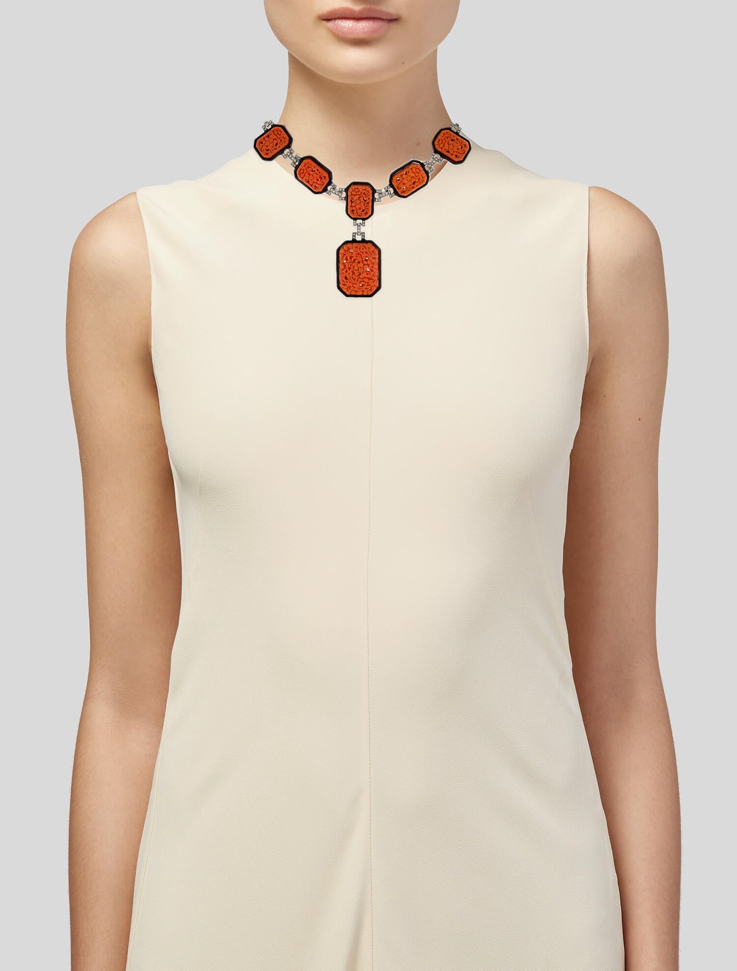 Christian Dior Lock Necklace - Silver - CHR21830 | The RealReal