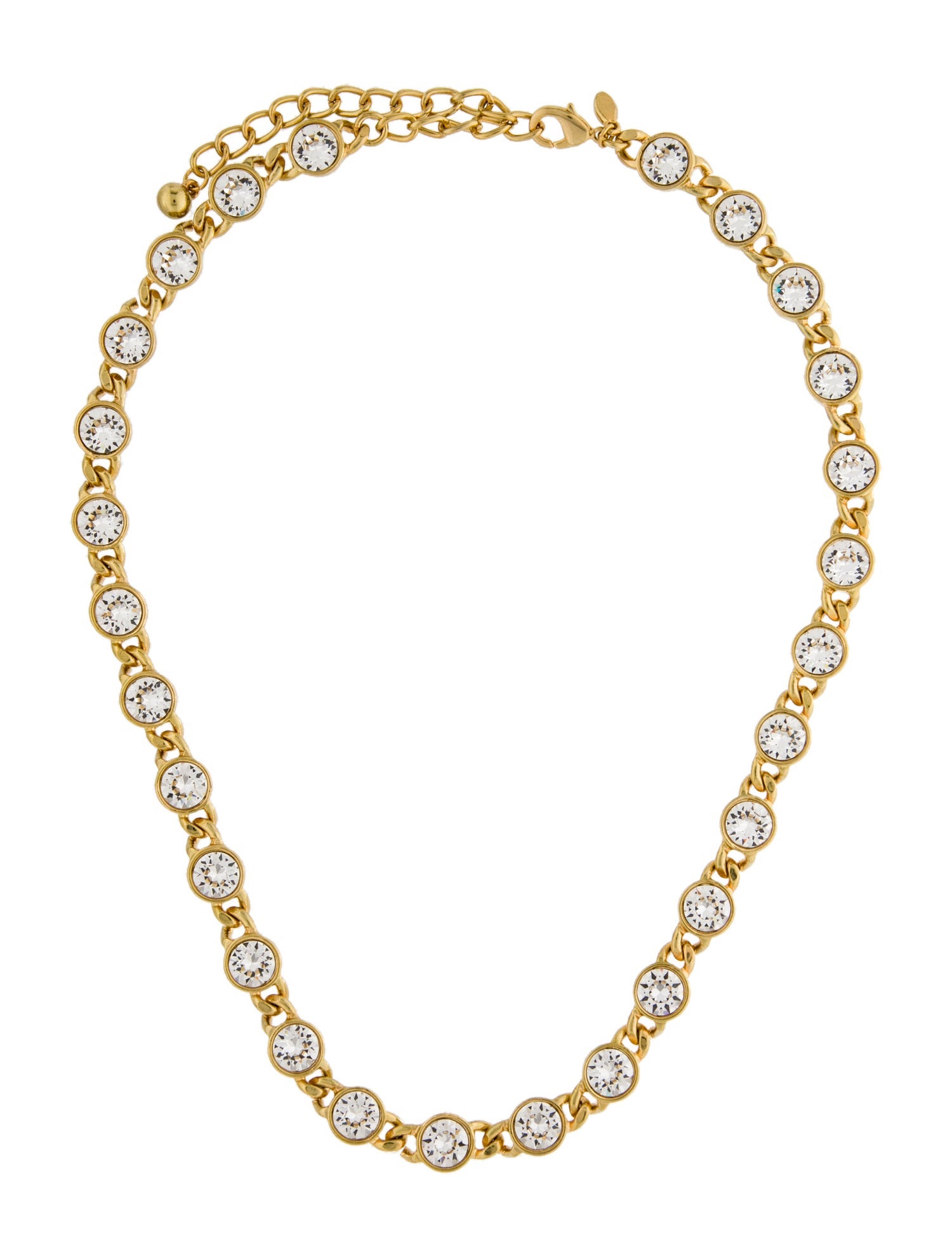 Kenneth Jay Lane Crystal Chain Necklace - Gold-Tone Metal Chain ...