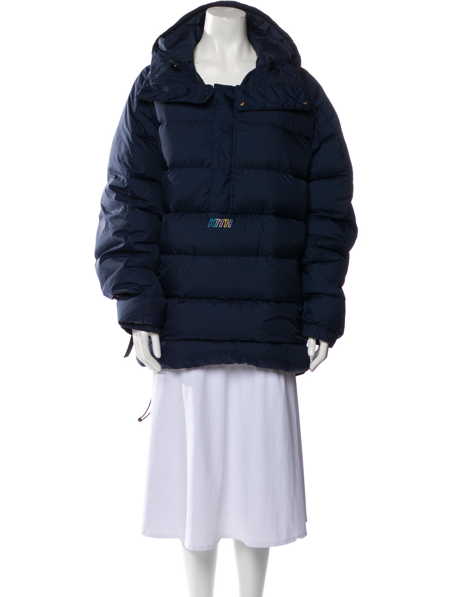 KITH x Adidas Nylon Down Jacket - Blue Jackets, Clothing - WKIAD20906 ...