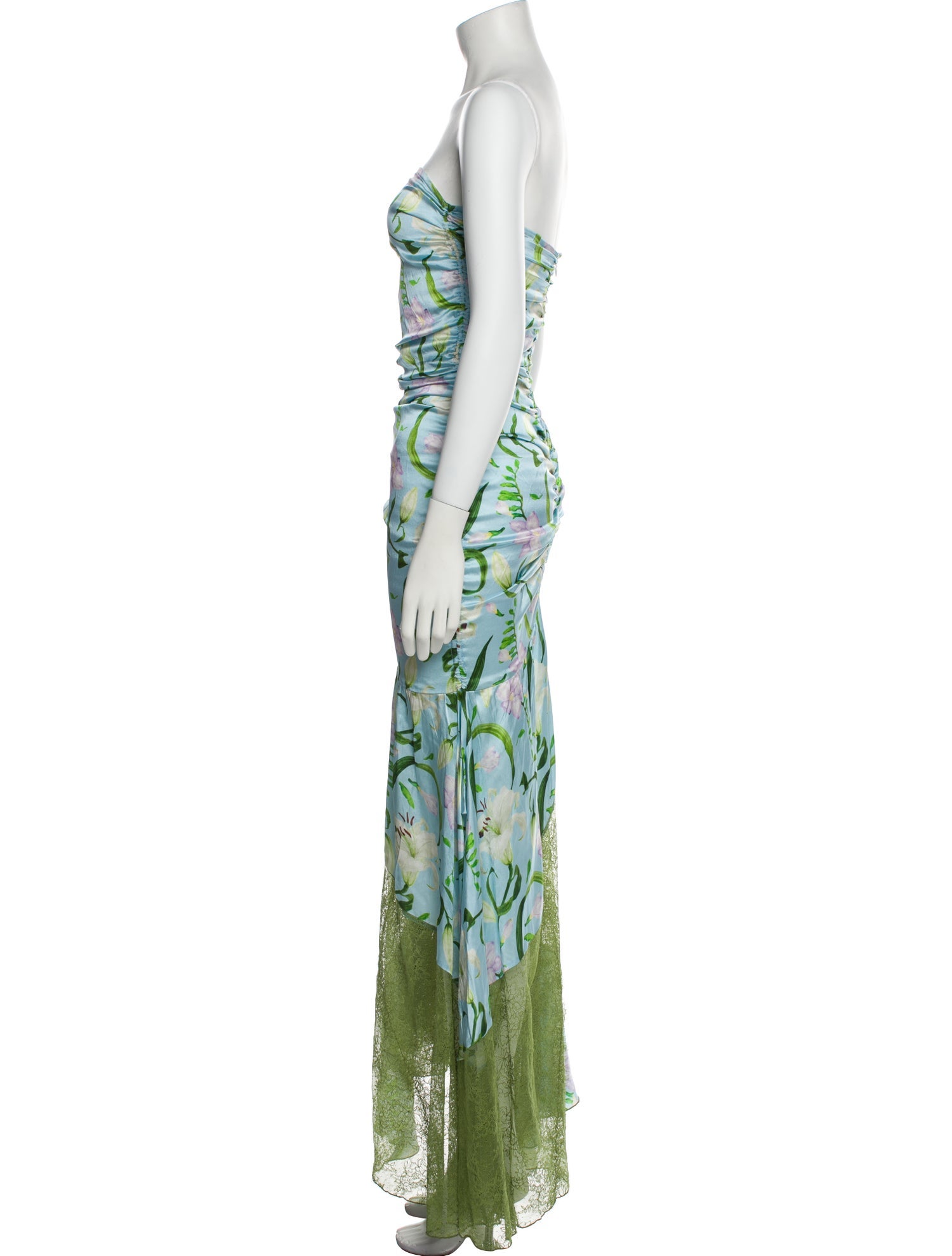 Kim Shui Printed Long Dress - Blue Dresses, Clothing - WKIMS21276 | The ...