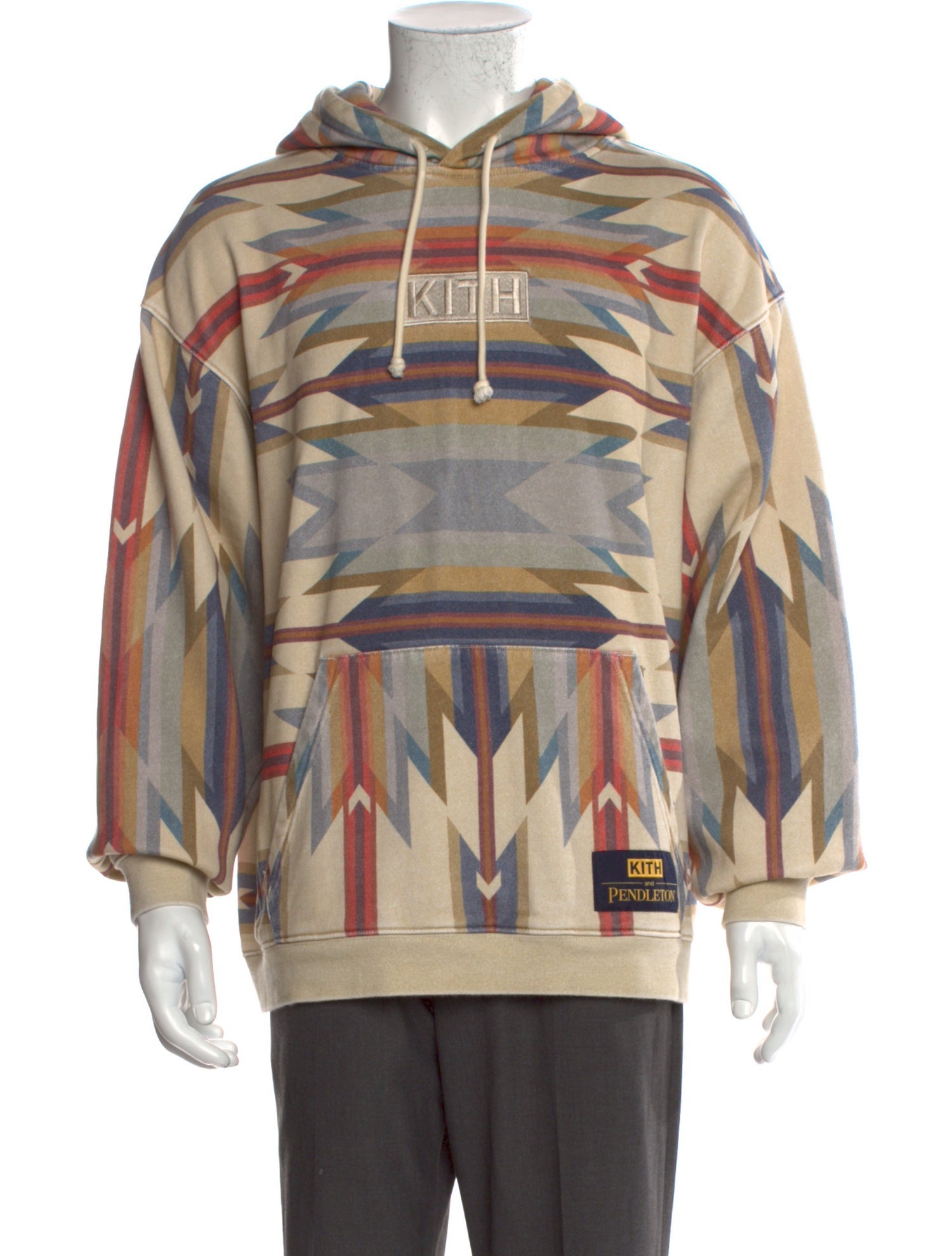KITH x Pendleton Printed Crew Neck Hoodie - Brown Sweatshirts & Hoodies ...