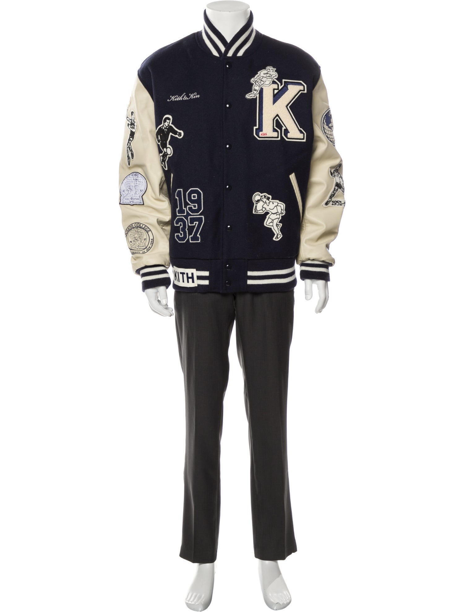 KITH Graphic Print Varsity Jacket - Blue Outerwear, Clothing ...