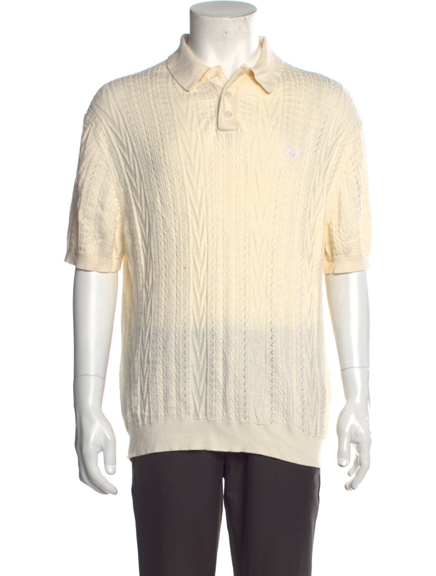 KITH Collar Short Sleeve Polo Sweater - Neutrals Sweaters, Clothing ...