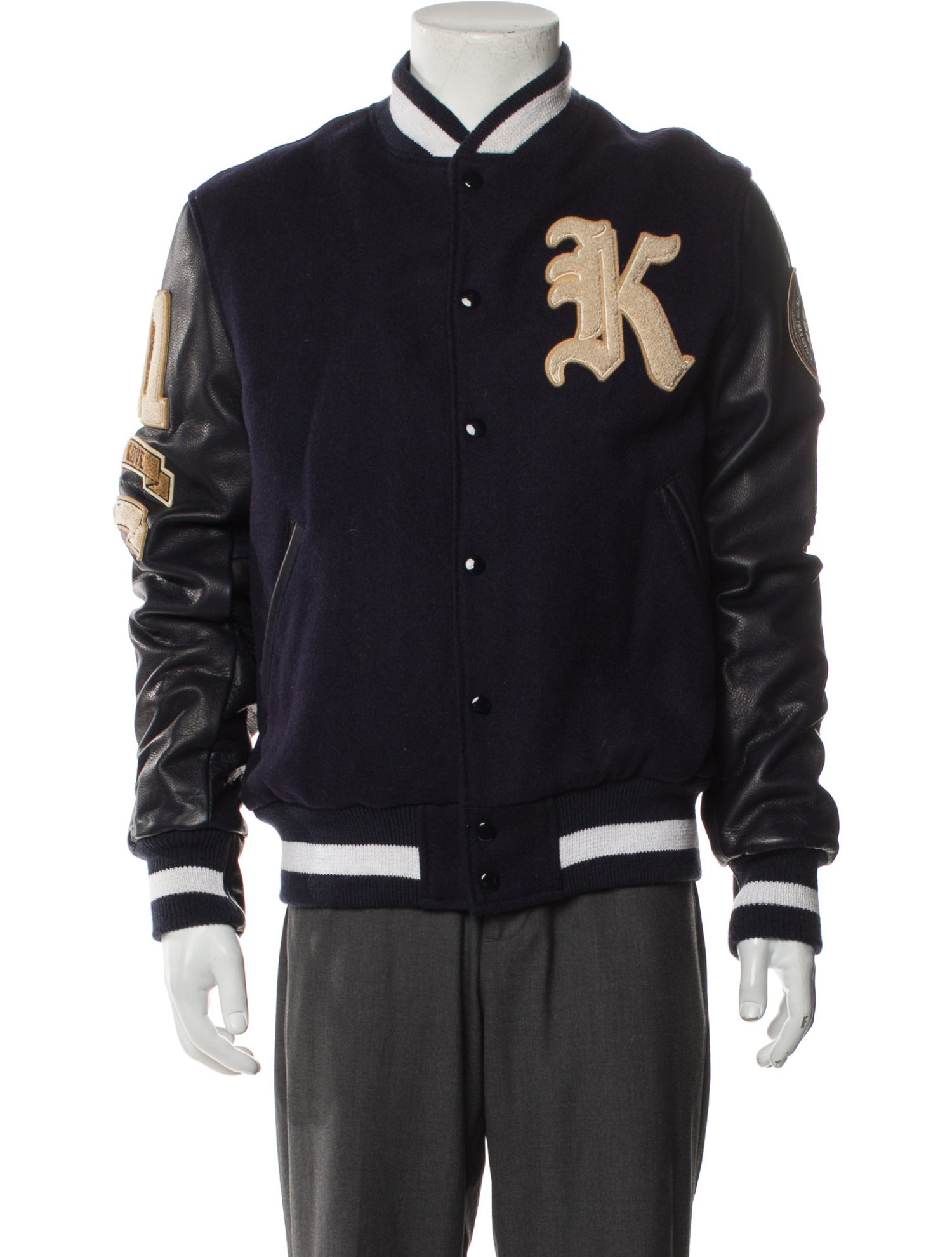 Amiri Striped Varsity Jacket - Green Outerwear, Clothing - AMIRI48392 ...