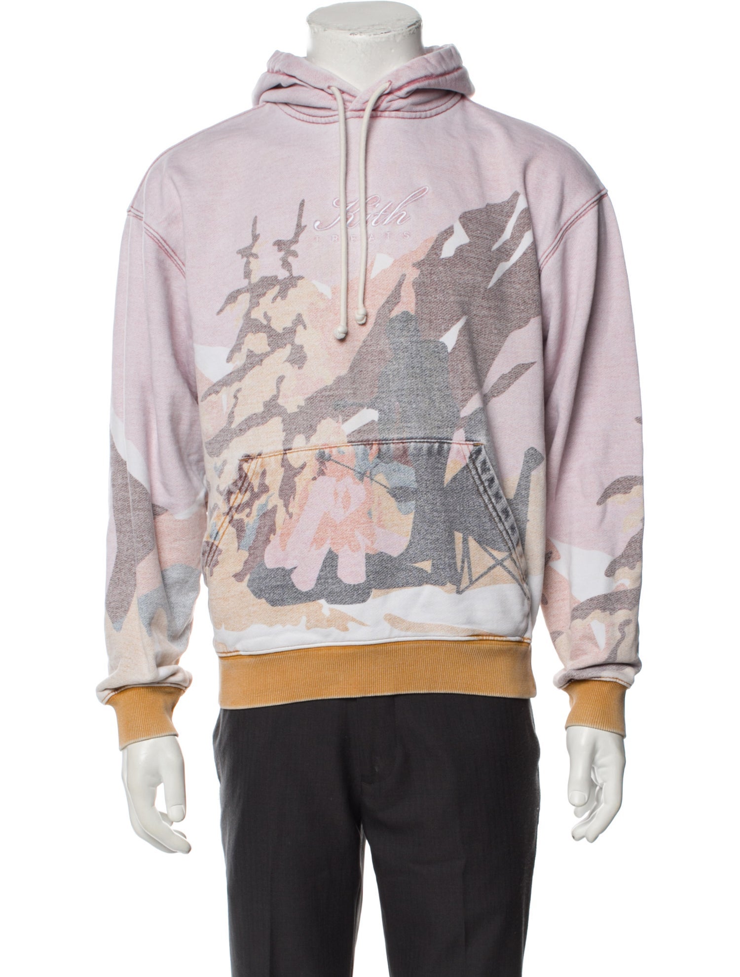 KITH Graphic Print Crew Neck Hoodie - Pink Sweatshirts & Hoodies ...