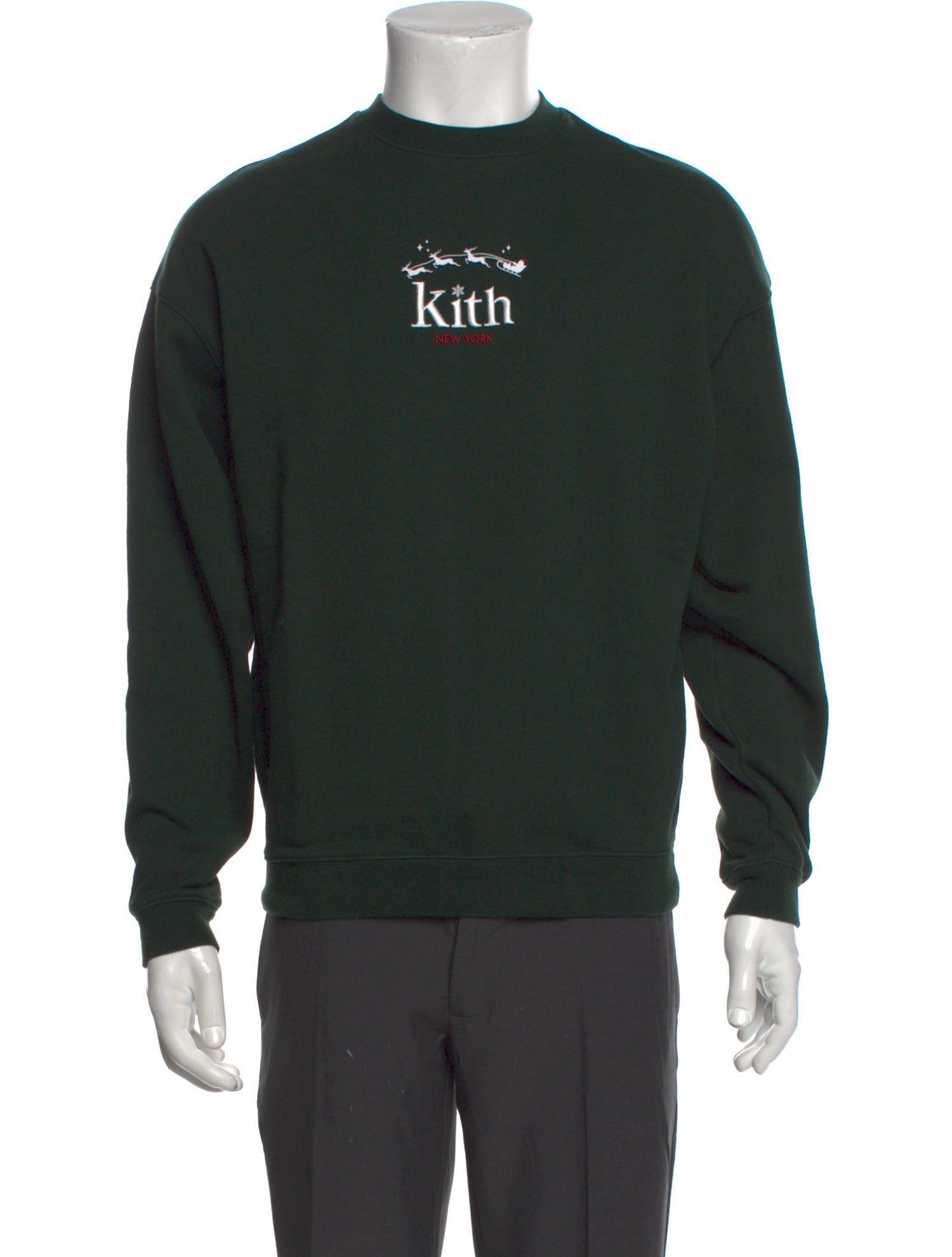 KITH Christmas Graphic Print Pullover - Green Sweaters, Clothing ...