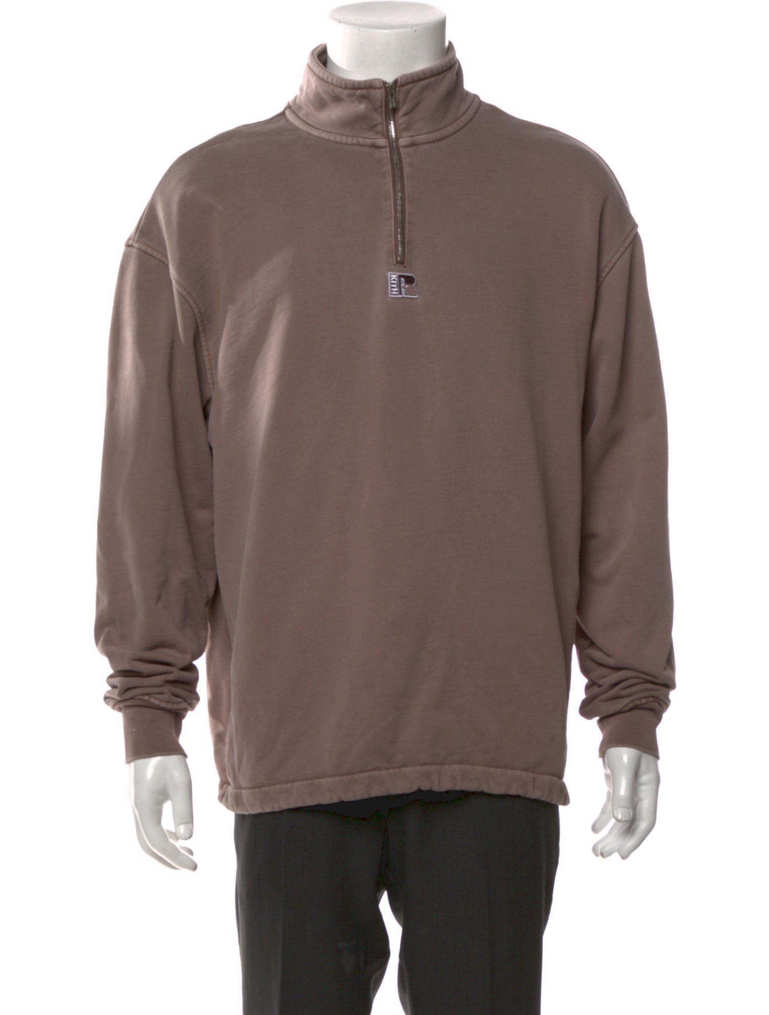 KITH Collar Long Sleeve Polo Sweater - Brown Sweaters, Clothing ...