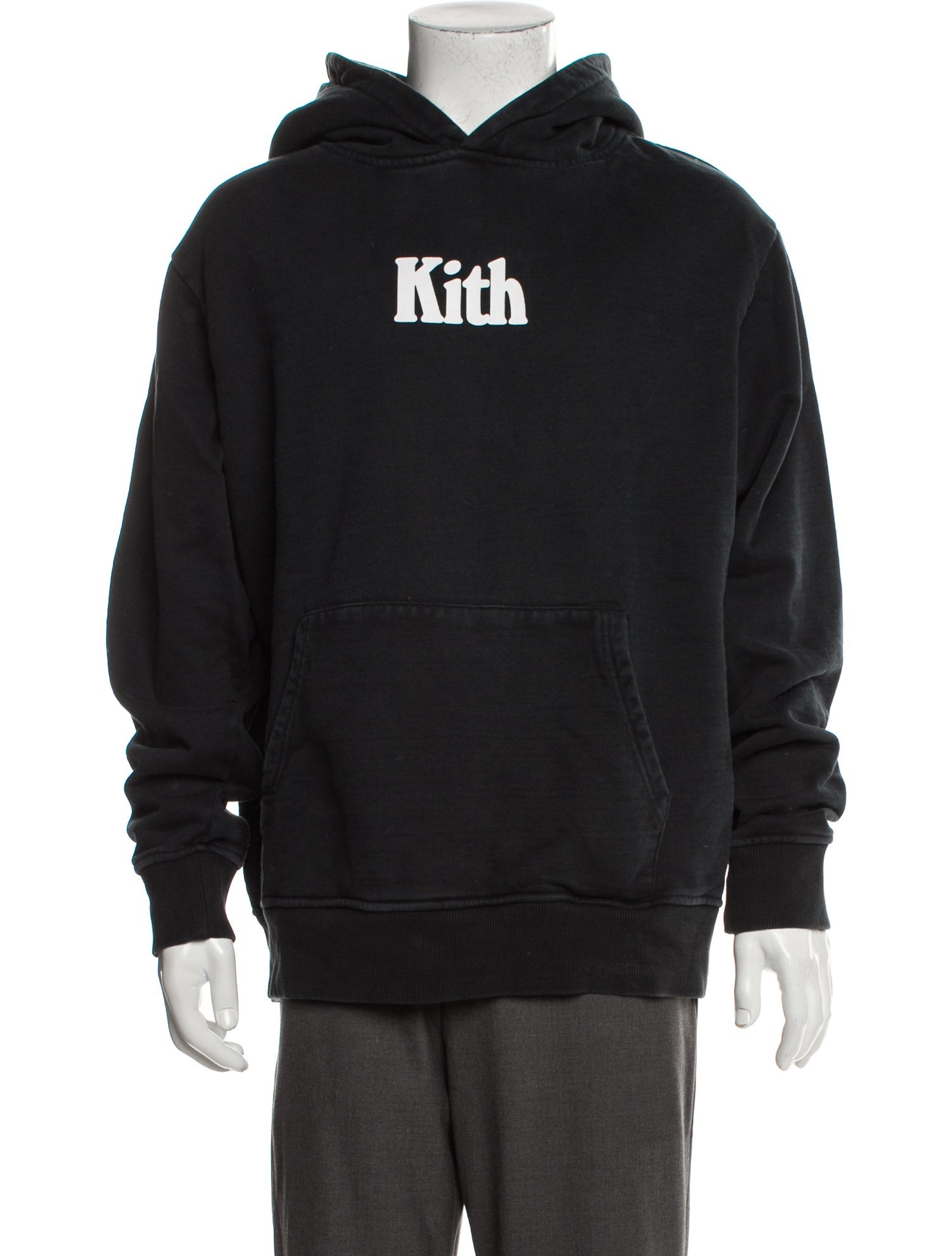 KITH Graphic Print Crew Neck Hoodie - Black Sweatshirts & Hoodies ...