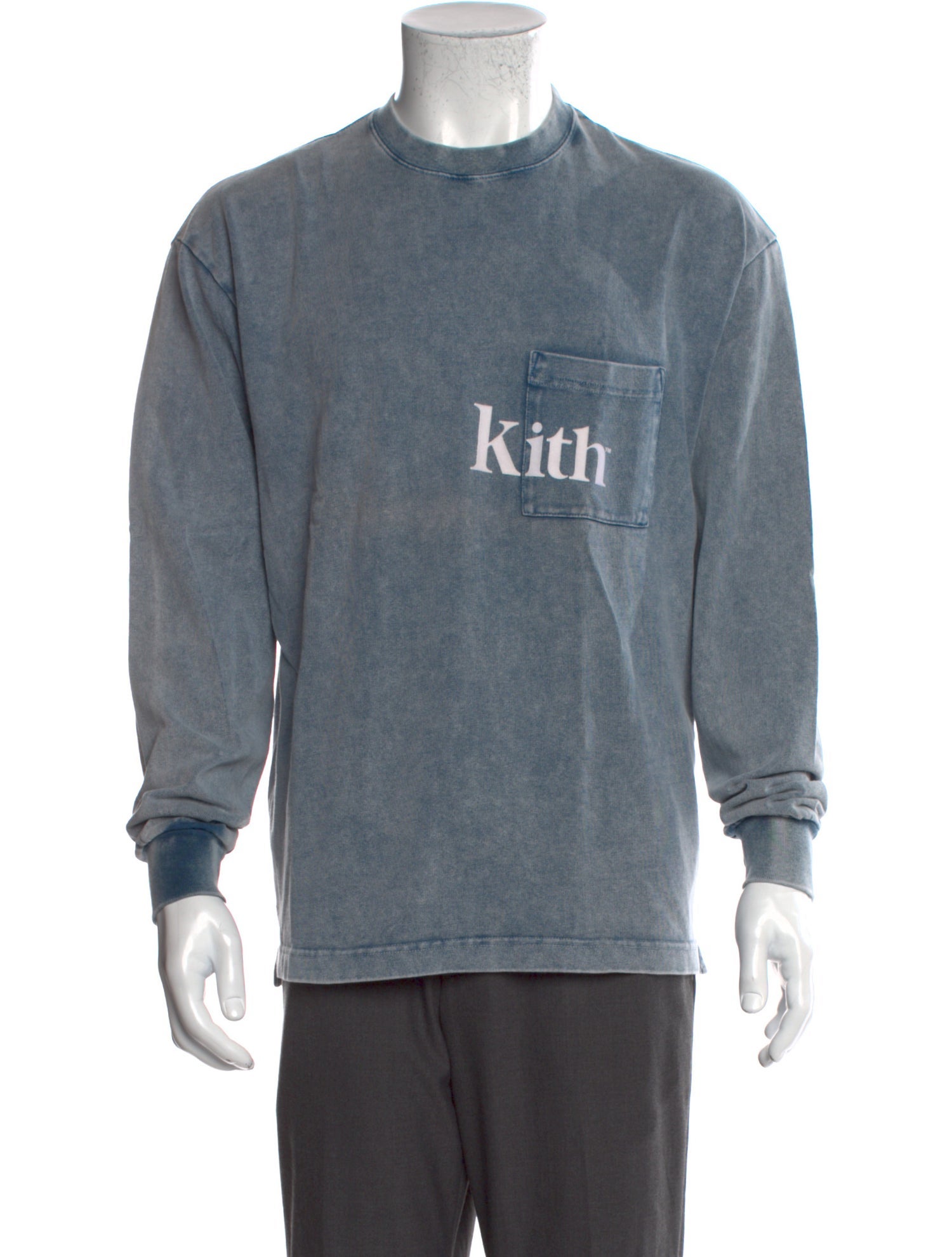 KITH Graphic Print Mock Neck Sweatshirt - Blue Sweatshirts & Hoodies ...