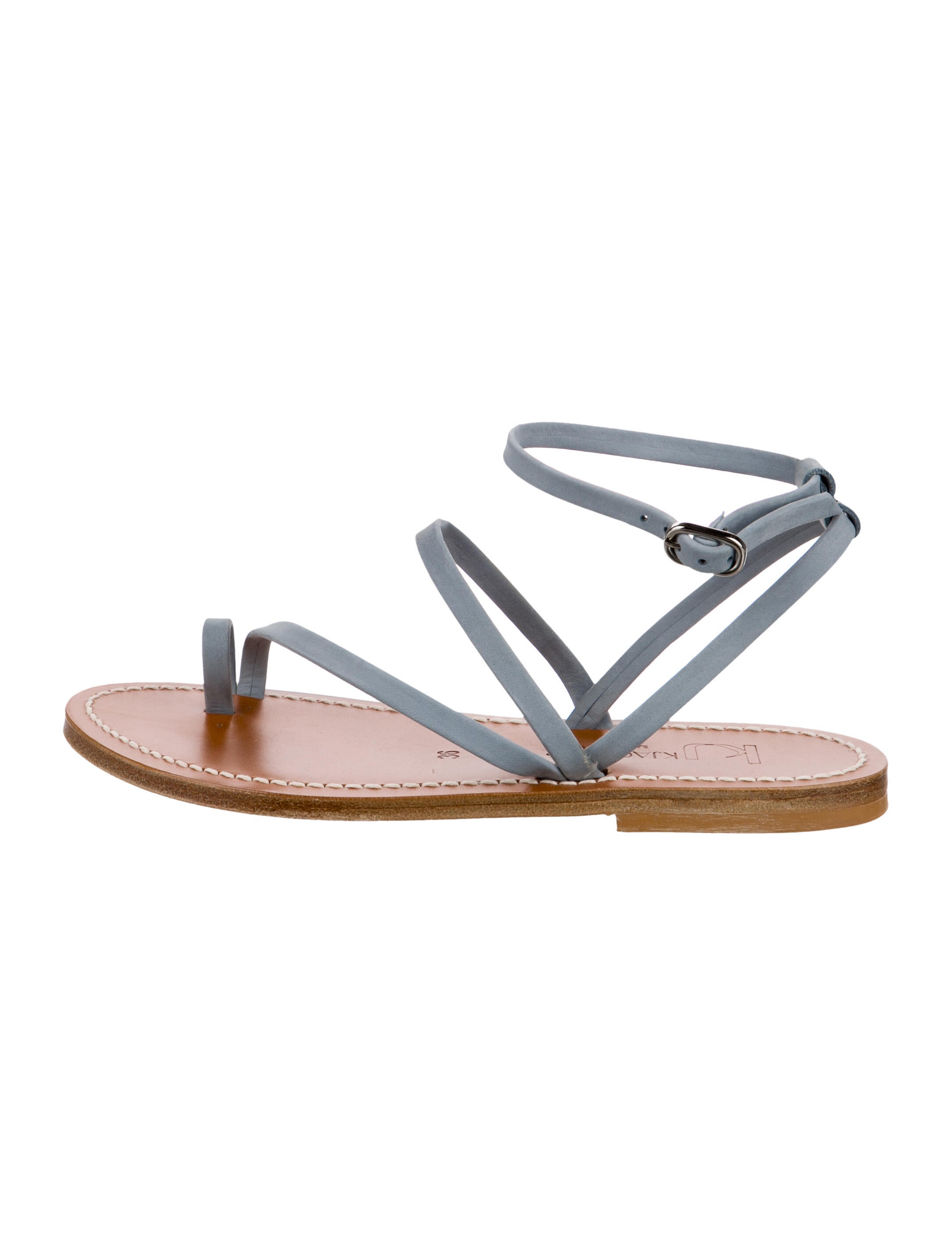 K.Jacques Leather Sandals w/ Tags - Blue Sandals, Shoes - WKJSA20766 ...