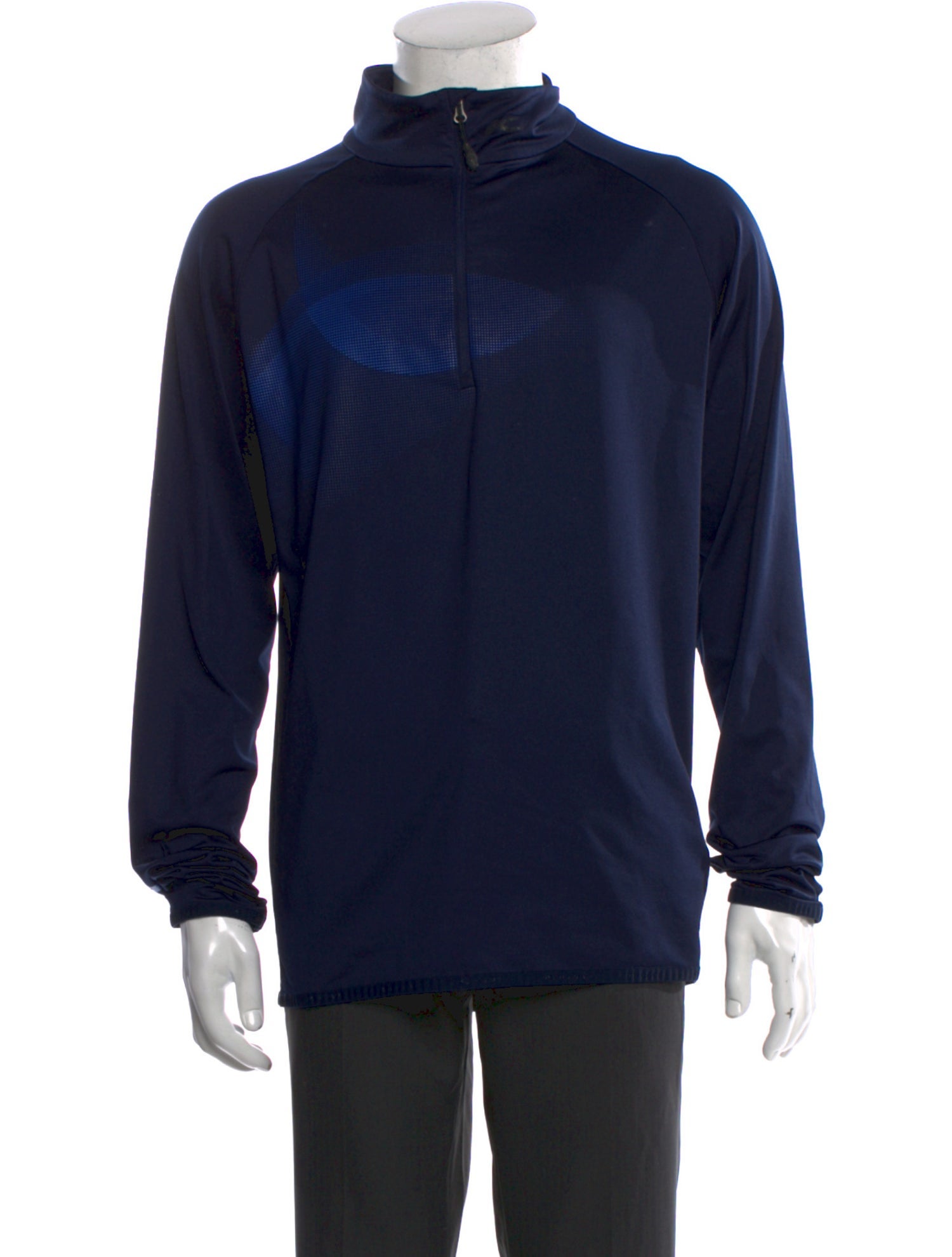 Kjus Mock Neck Long Sleeve Polo Sweater - Blue Sweaters, Clothing ...