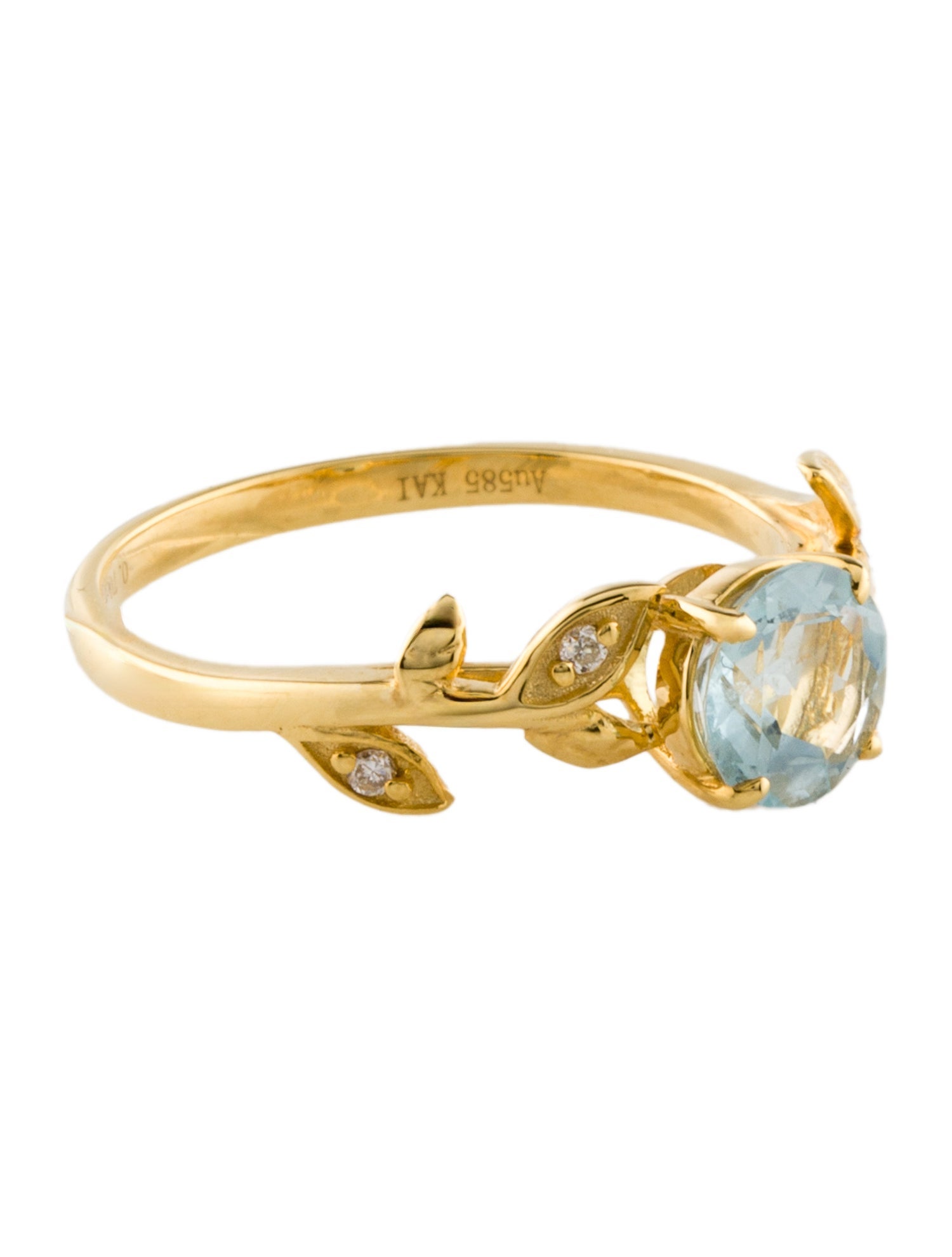 Ring 14K Sapphire Cocktail Ring - Rhodium-Plated 14K White Gold ...