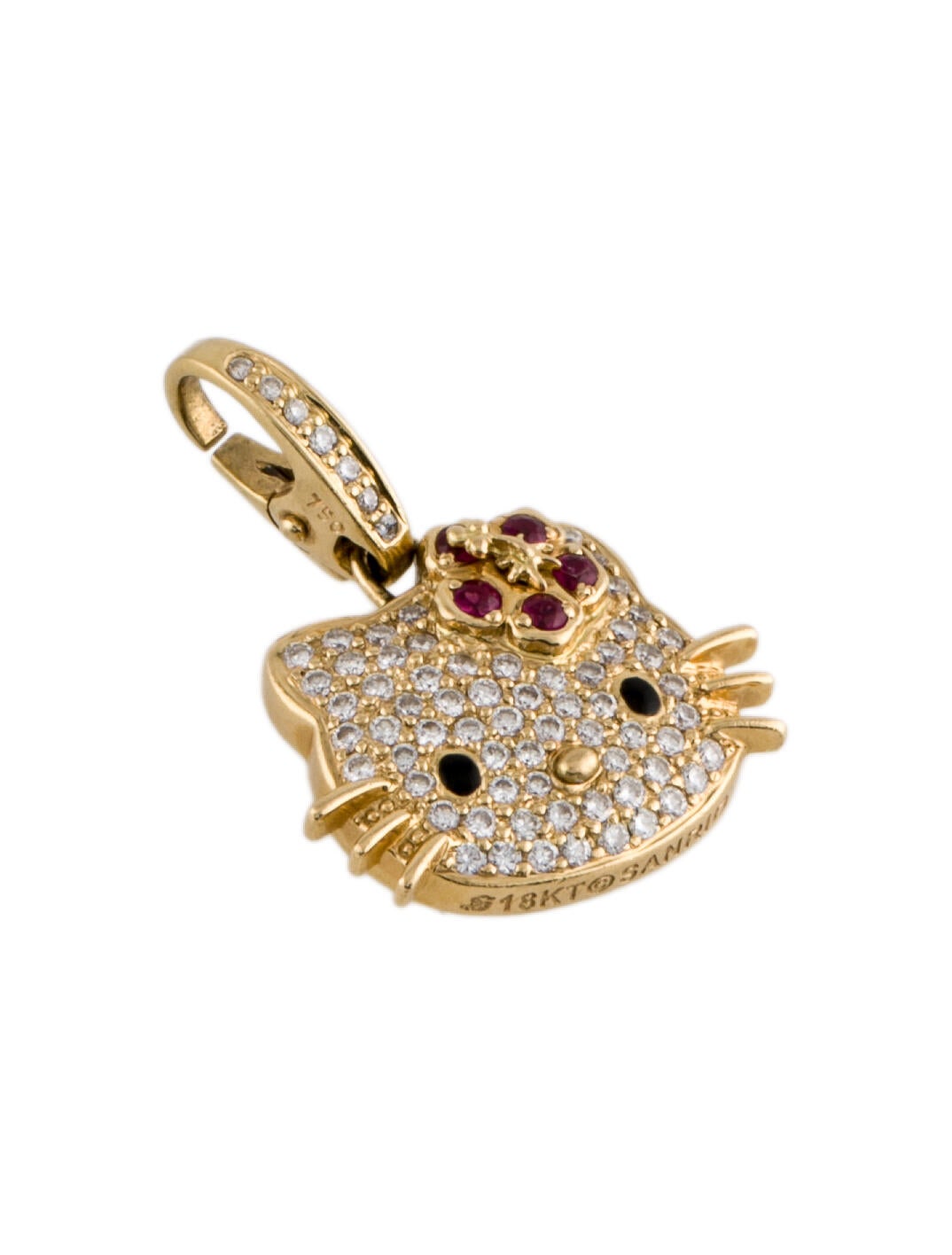 Kimora Lee Simmons 18K Ruby & Diamond Hello Kitty Pendant - Black ...