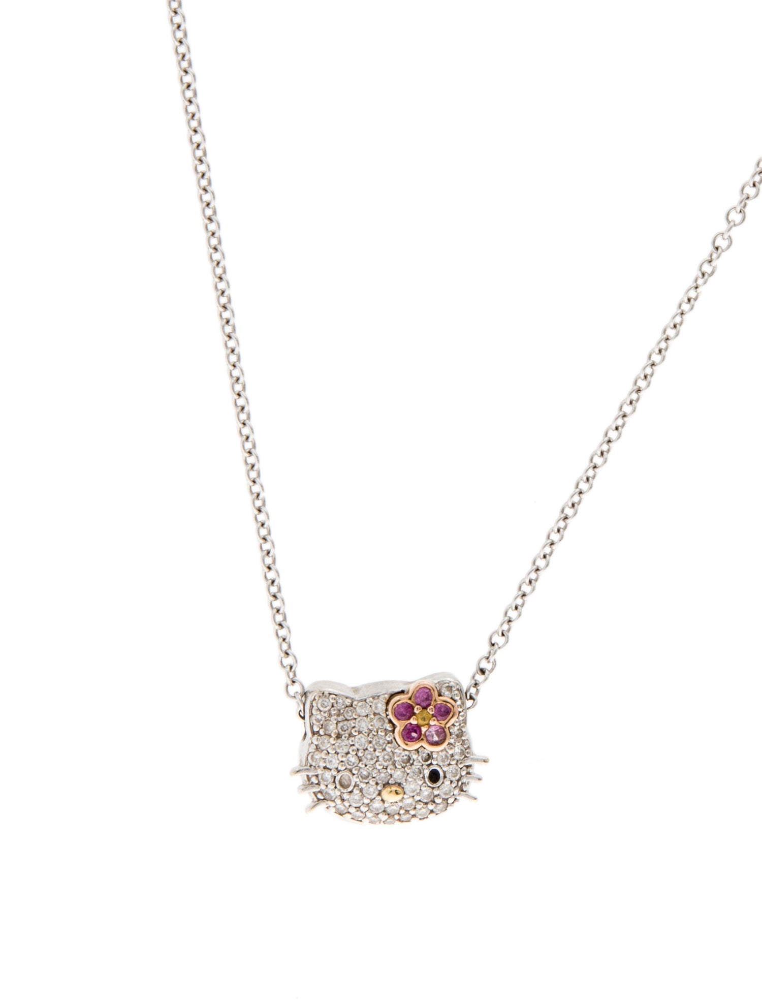 Kimora Lee Simmons x Sanrio 18K Sapphire & Diamond Hello Kitty Pendant ...
