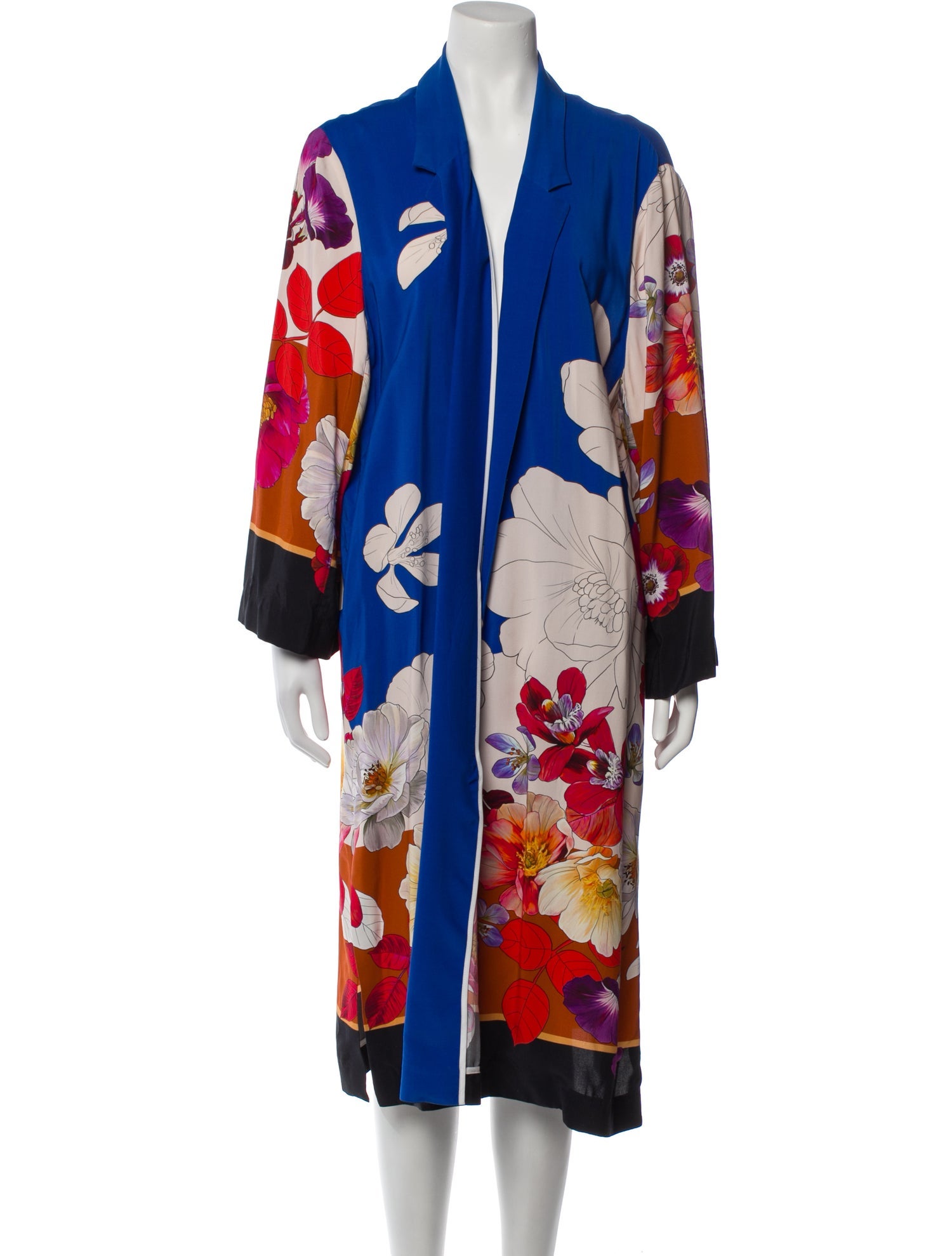 Kobi Halperin Floral Print Coat - Blue Coats, Clothing - WKOBI28087 ...