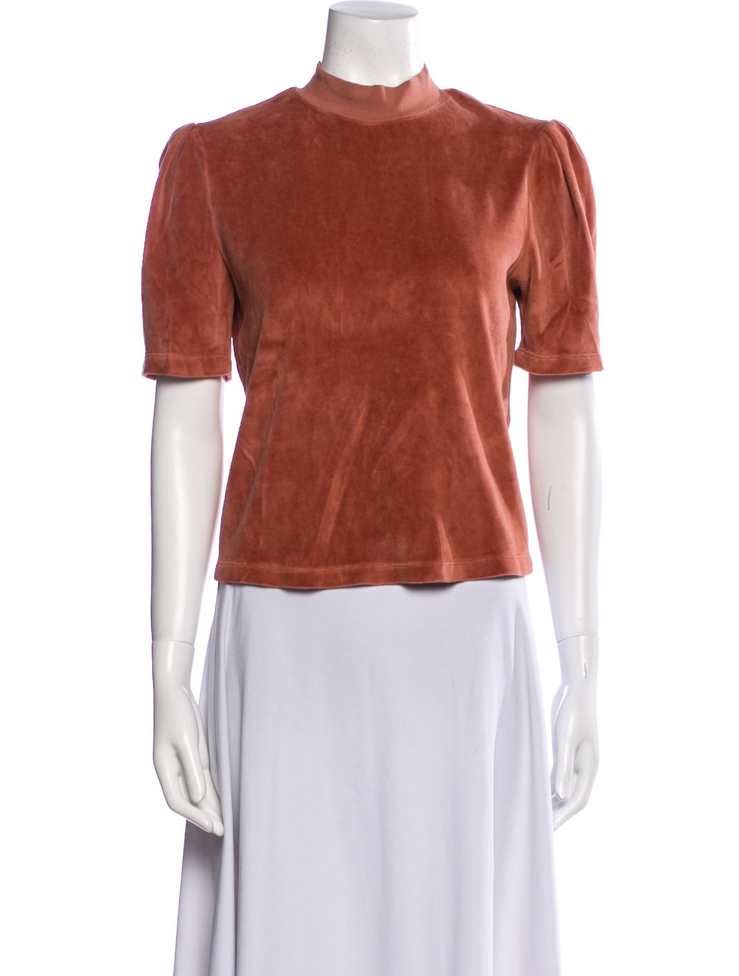 Suzie Kondi Mock Neck Short Sleeve Blouse - Neutrals Tops, Clothing ...