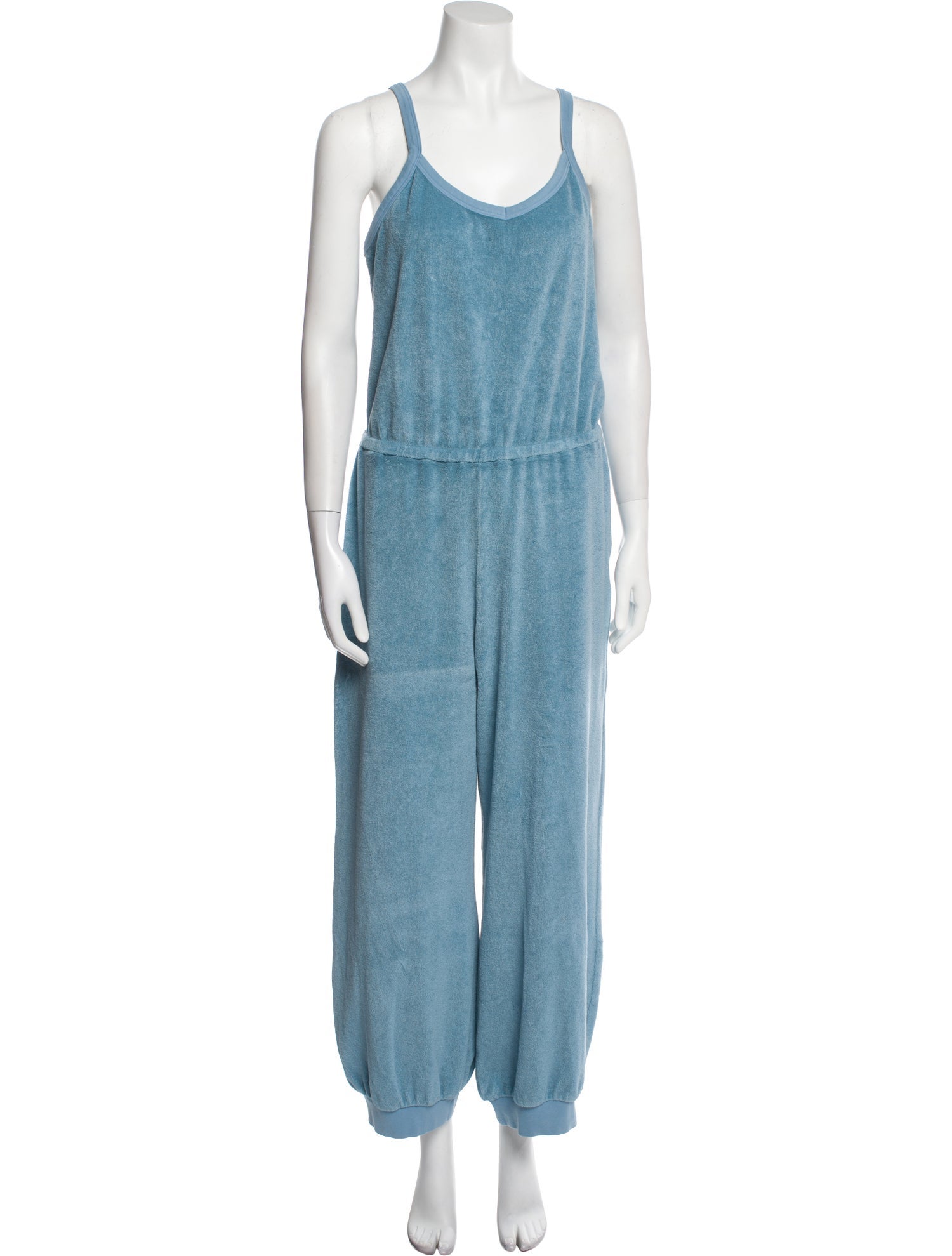 Suzie Kondi Scoop Neck Jumpsuit - Blue, 15" Rise Jumpsuits and Rompers ...