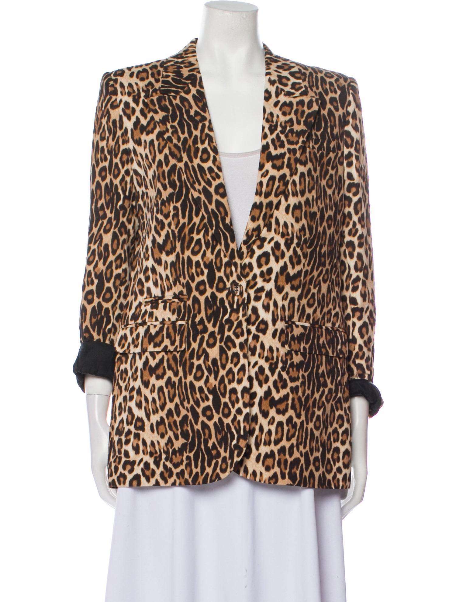 The Kooples Animal Print Blazer - Brown Jackets, Clothing - WKOOP46582 | The RealReal