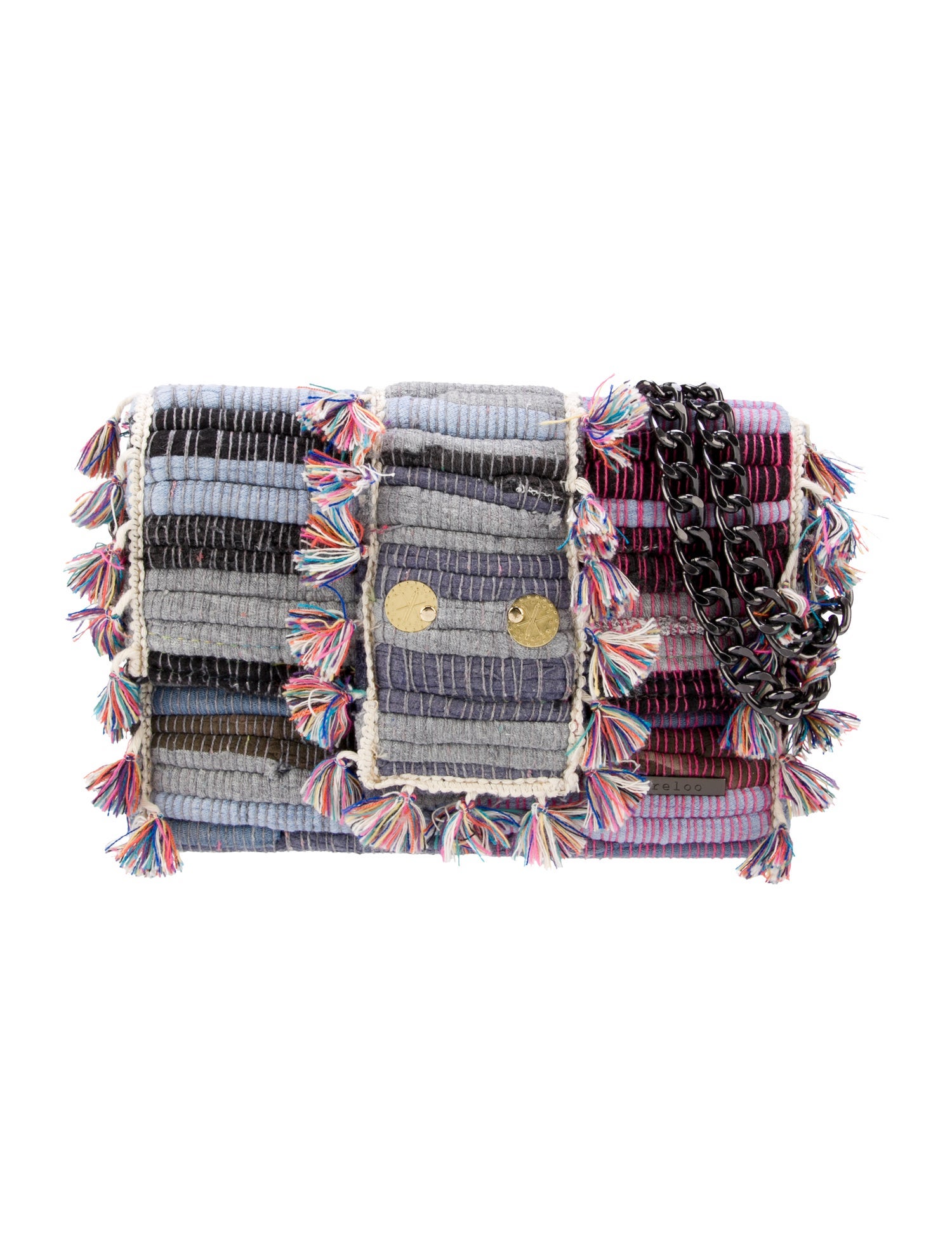 Kooreloo Chain-Link Fabric Shoulder Bag - Blue Shoulder Bags, Handbags - WKOOR20395 | The RealReal