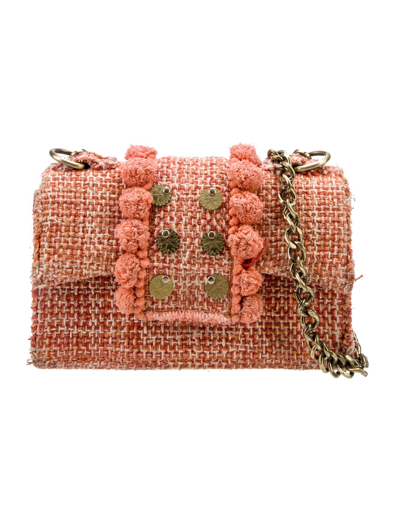 Kooreloo Pom Pom Terry Cloth Crossbody Bag - Orange Crossbody Bags, Handbags - WKOOR20552 | The ...