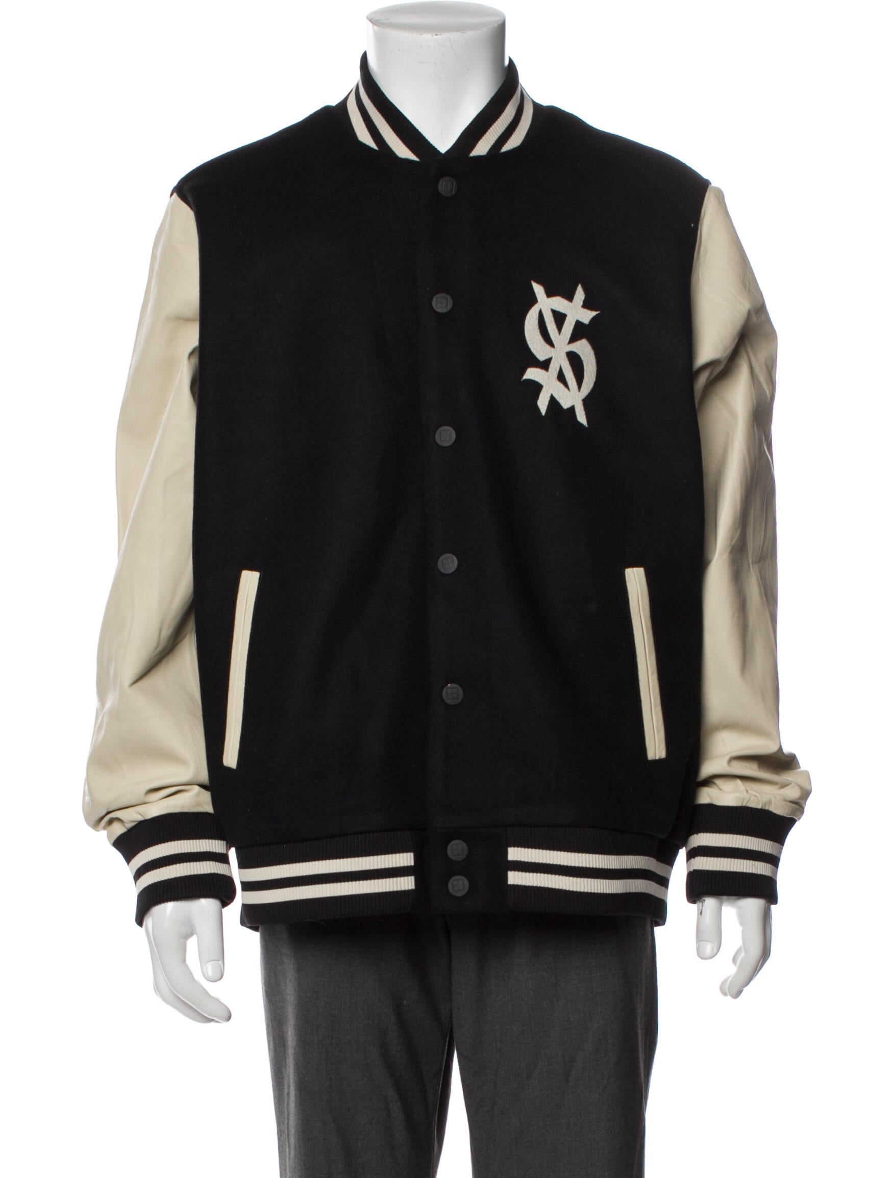 Ksubi Striped Varsity Jacket - Neutrals Outerwear, Clothing - WKS25533 ...