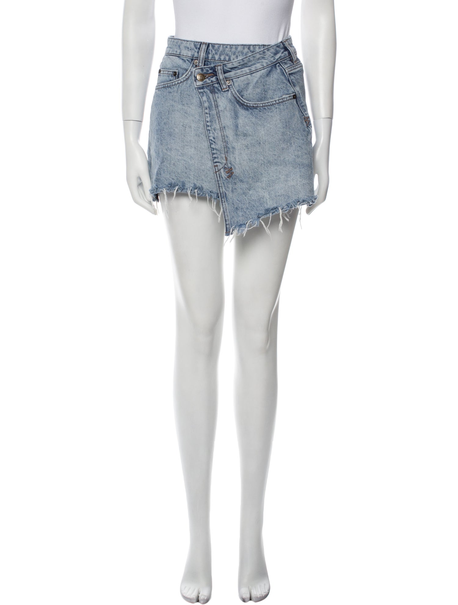 Ksubi Embroidered Accent Mini Skirt - Blue Skirts, Clothing - WKS29130 ...