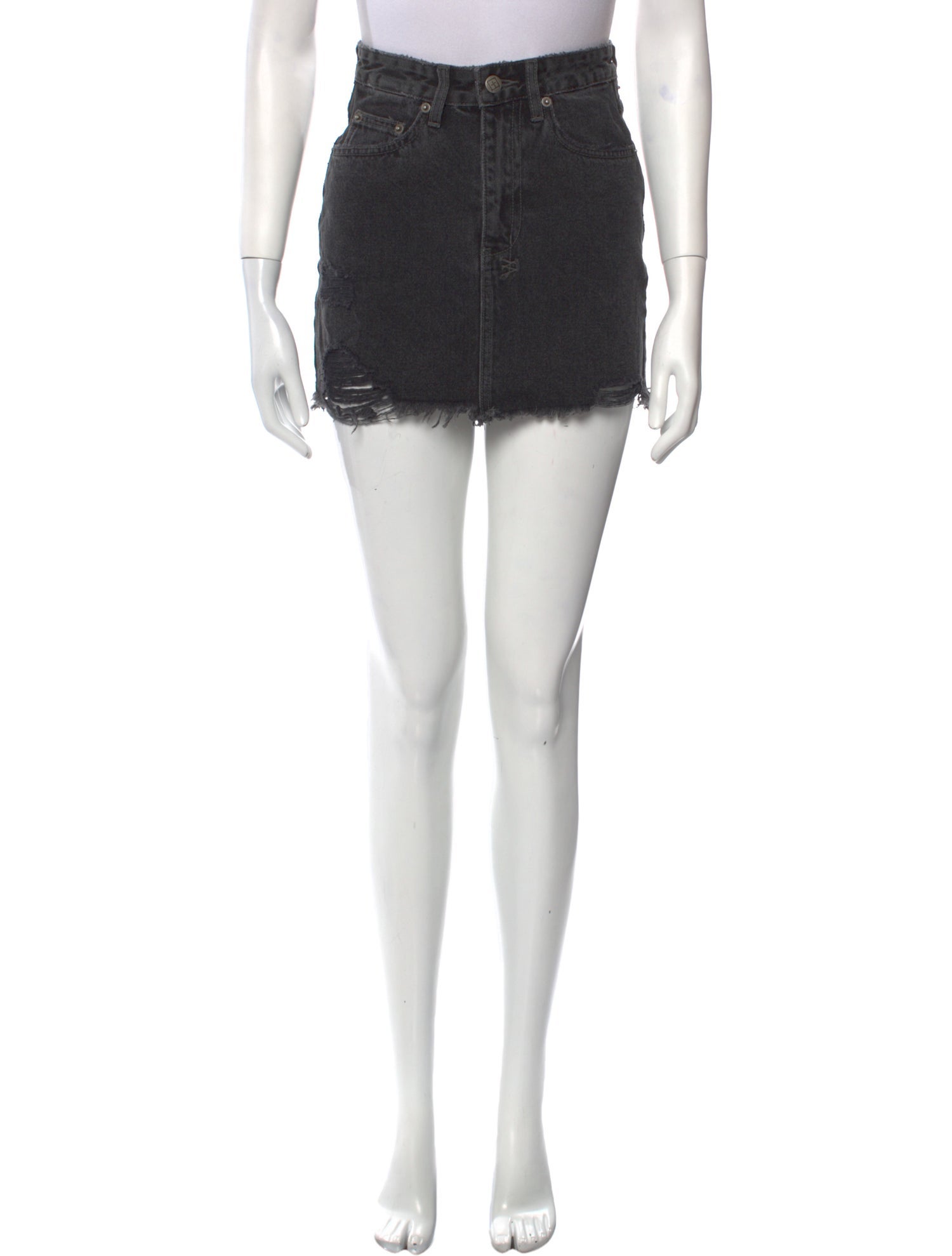 Ksubi Distressed Accents Mini Skirt w/ Tags - Black Skirts, Clothing ...