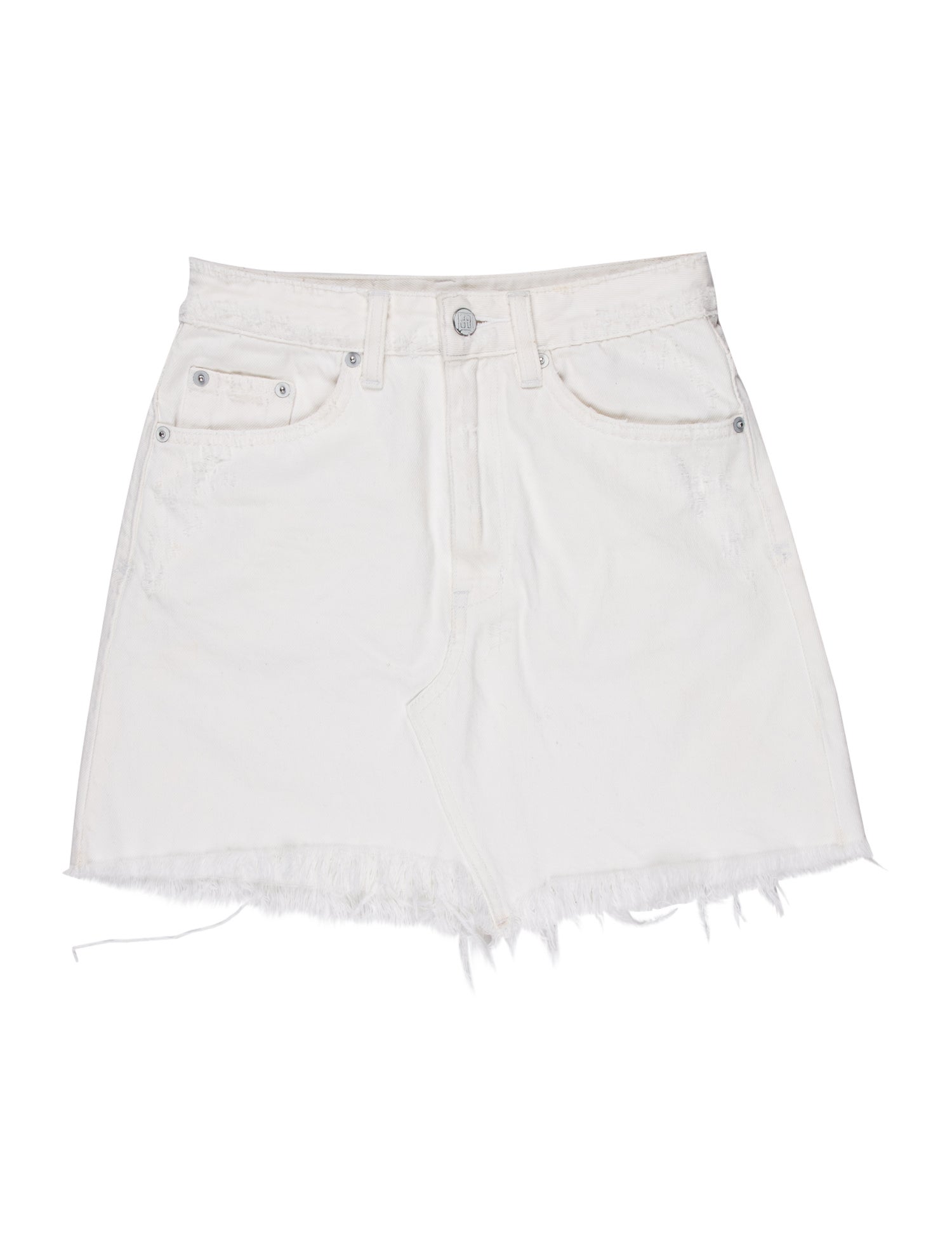 Ksubi Distressed Accents Mini Skirt - White Skirts, Clothing - WKS30814 ...