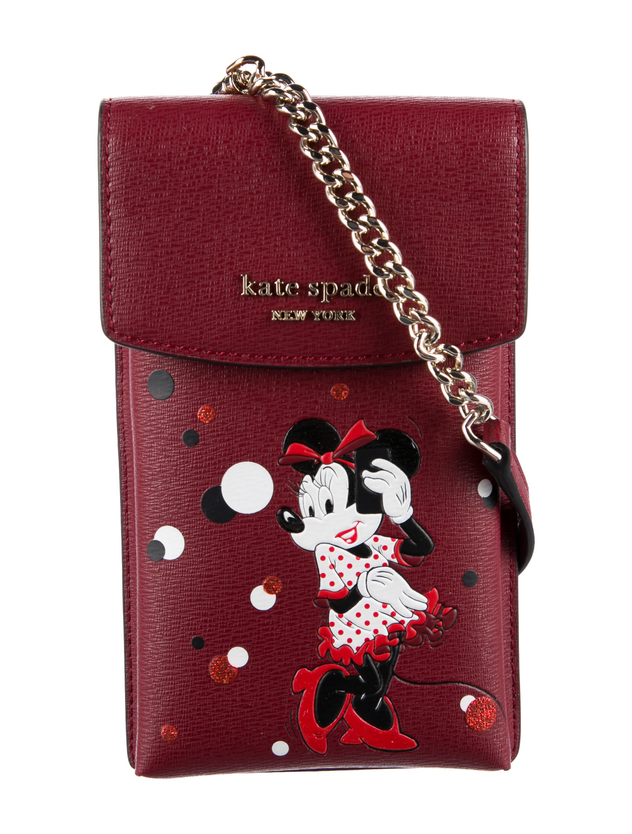 Kate Spade x Disney Leather Crossbody Bag - Burgundy Crossbody Bags ...