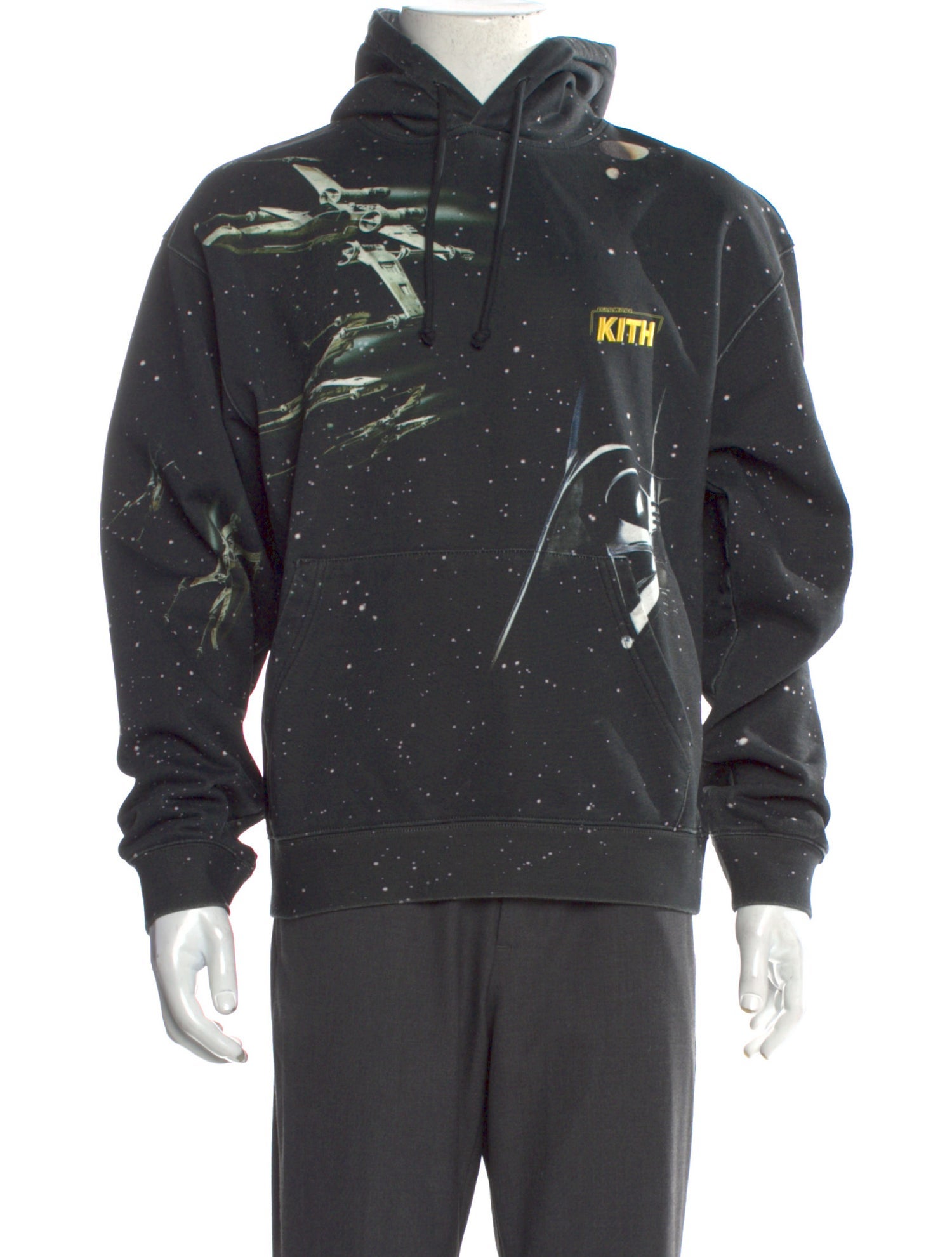 Kith x Star Wars Graphic Print Mock Neck Hoodie - Black Sweatshirts ...