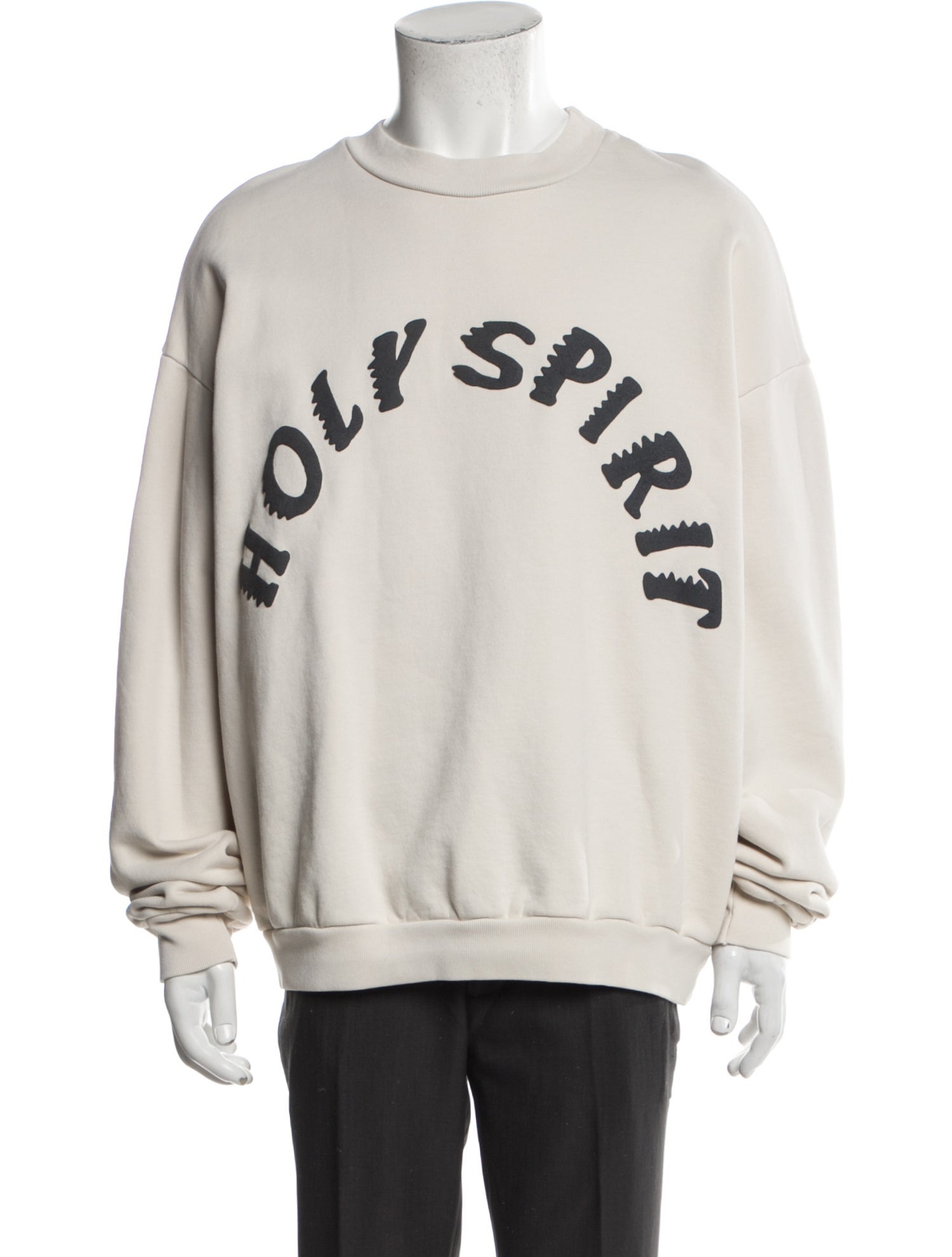 Kanye West Merch Graphic Print Crew Neck Sweatshirt - Grey Sweatshirts ...