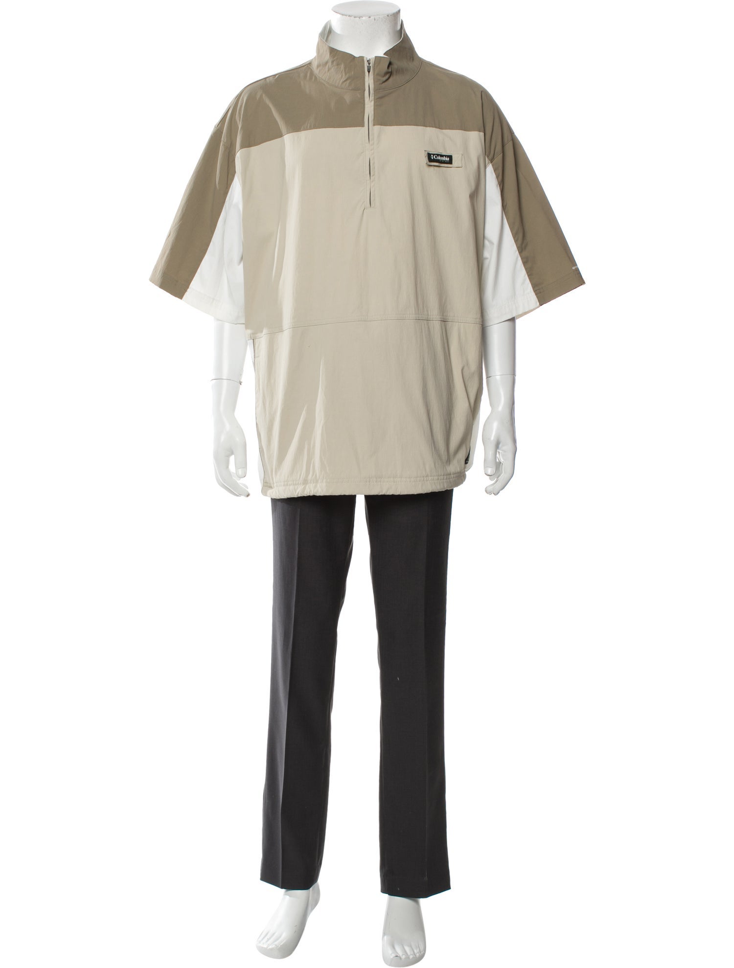 Kith x Columbia Lace Pattern Mock Neck Polo Shirt - Neutrals T-Shirts ...