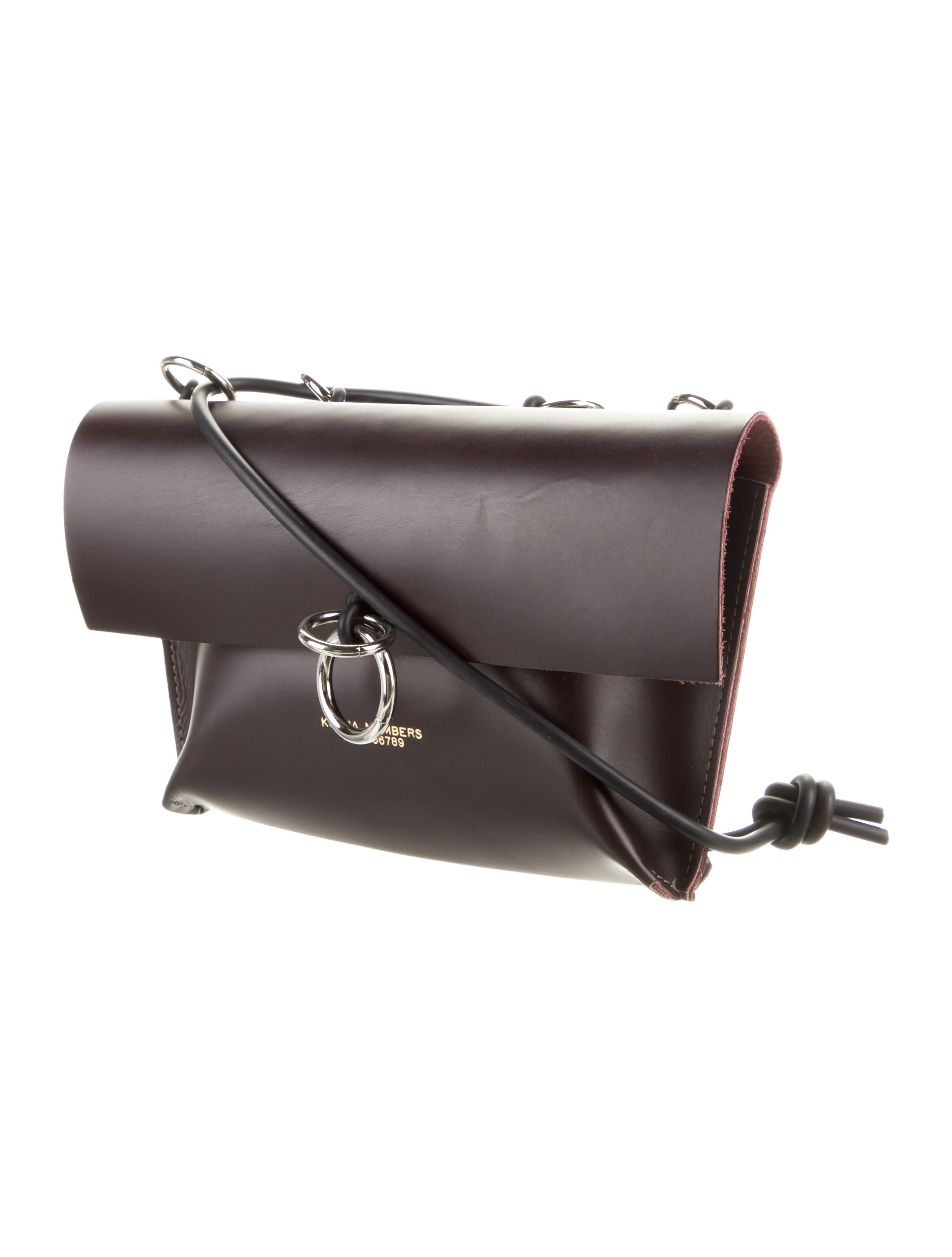Kozha Numbers Leather Shoulder Bag - Burgundy Shoulder Bags, Handbags ...