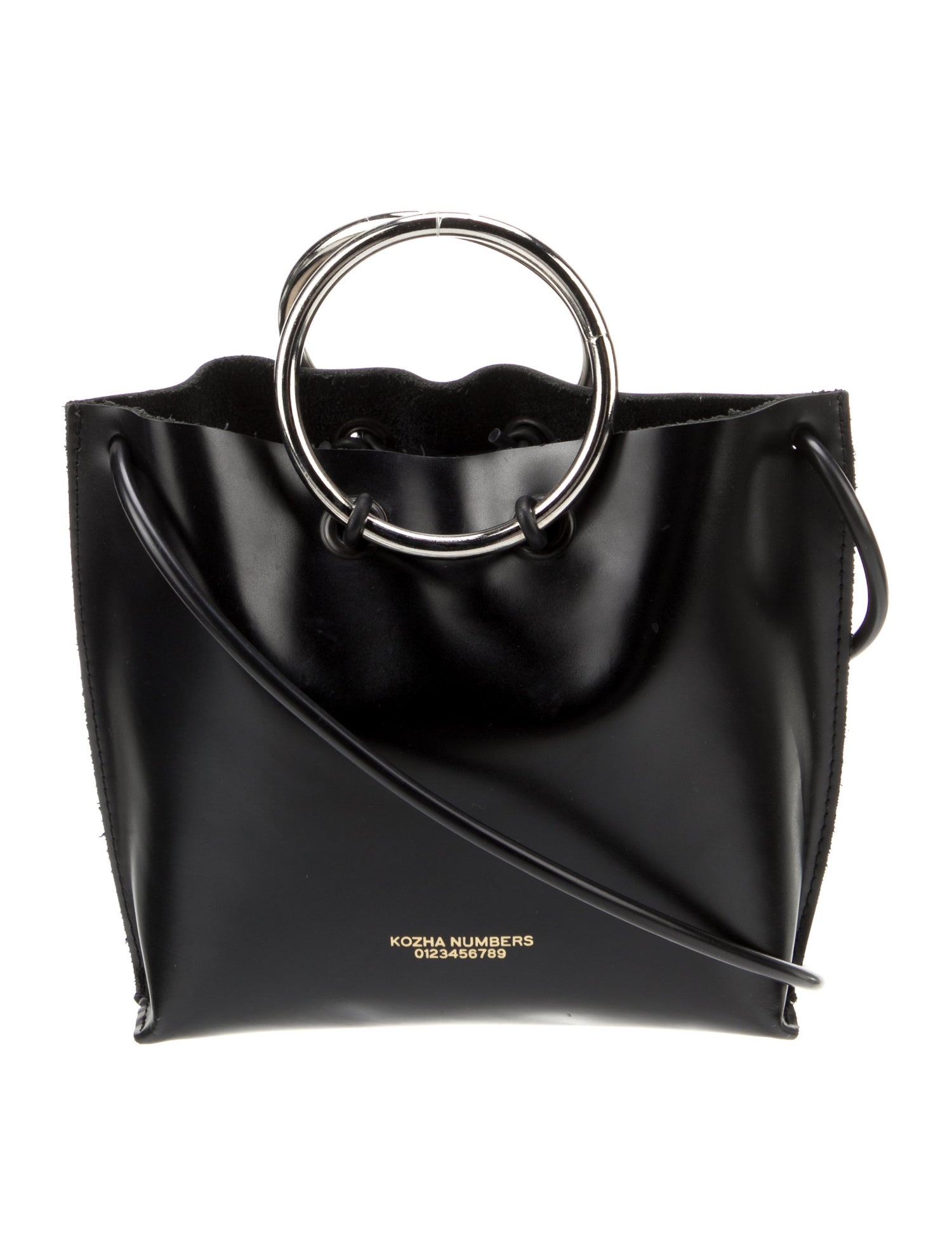 Kozha Numbers Leather Shoulder Bag - Black Shoulder Bags, Handbags ...