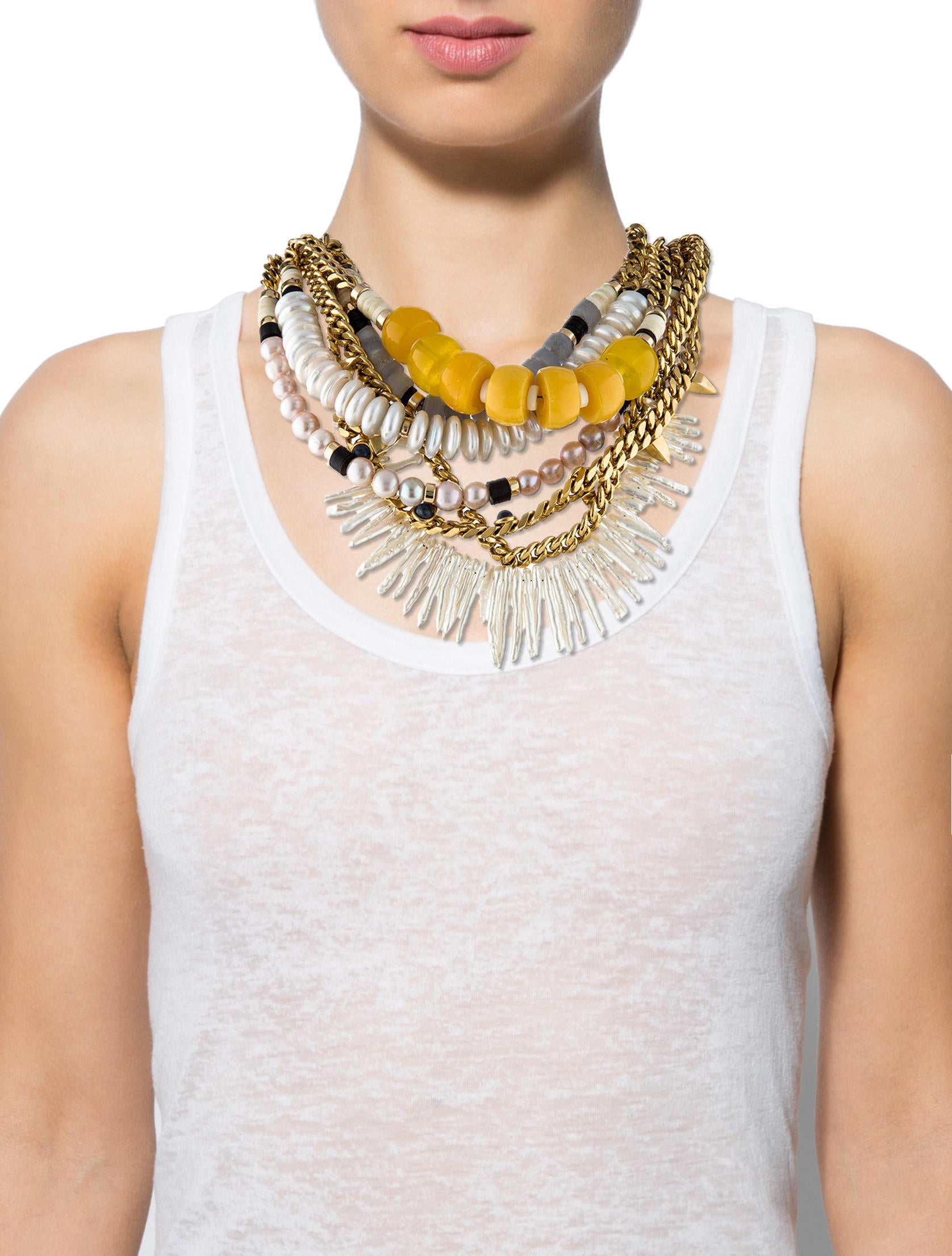 Lizzie Fortunato Multi-Strand Beaded Necklace - Gold-Tone Metal ...