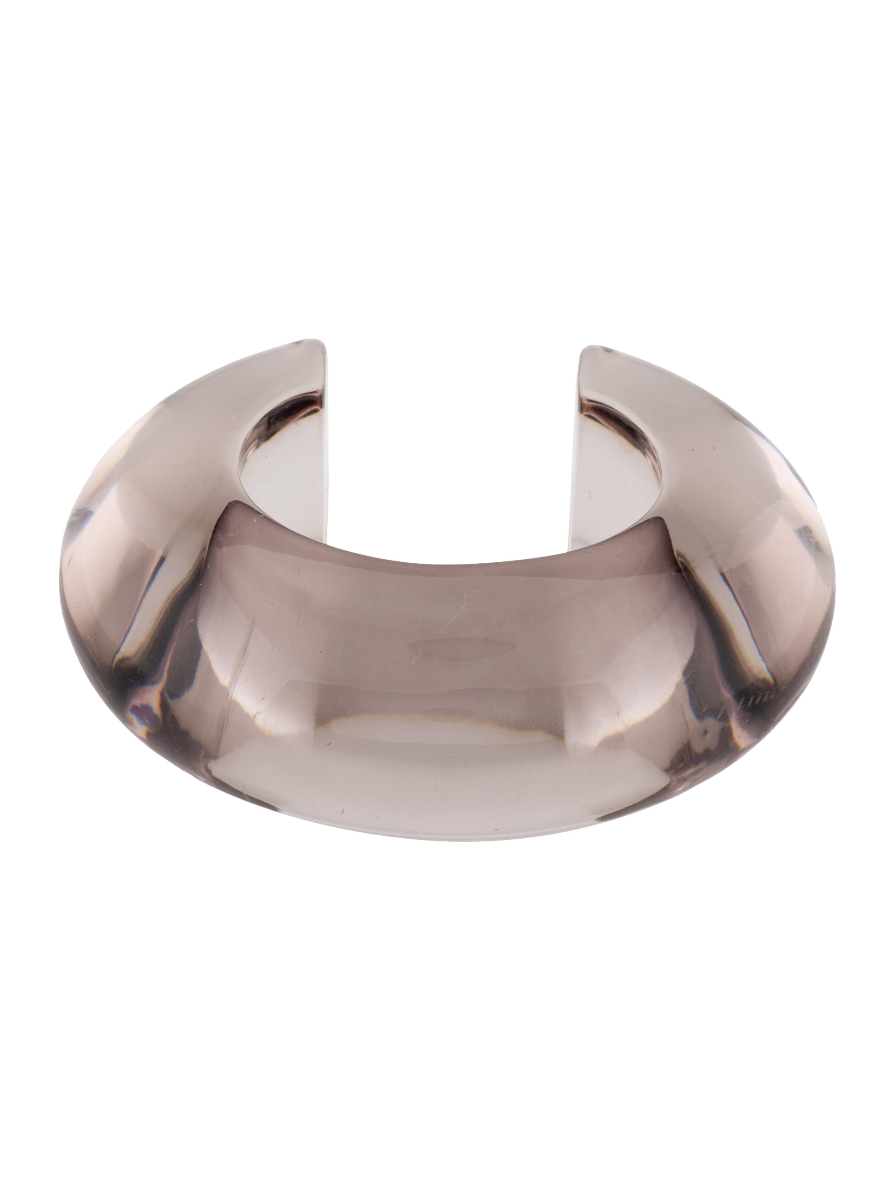 Lizzie Fortunato Resin Arc Cuff Bracelet - Clear Cuff, Bracelets ...