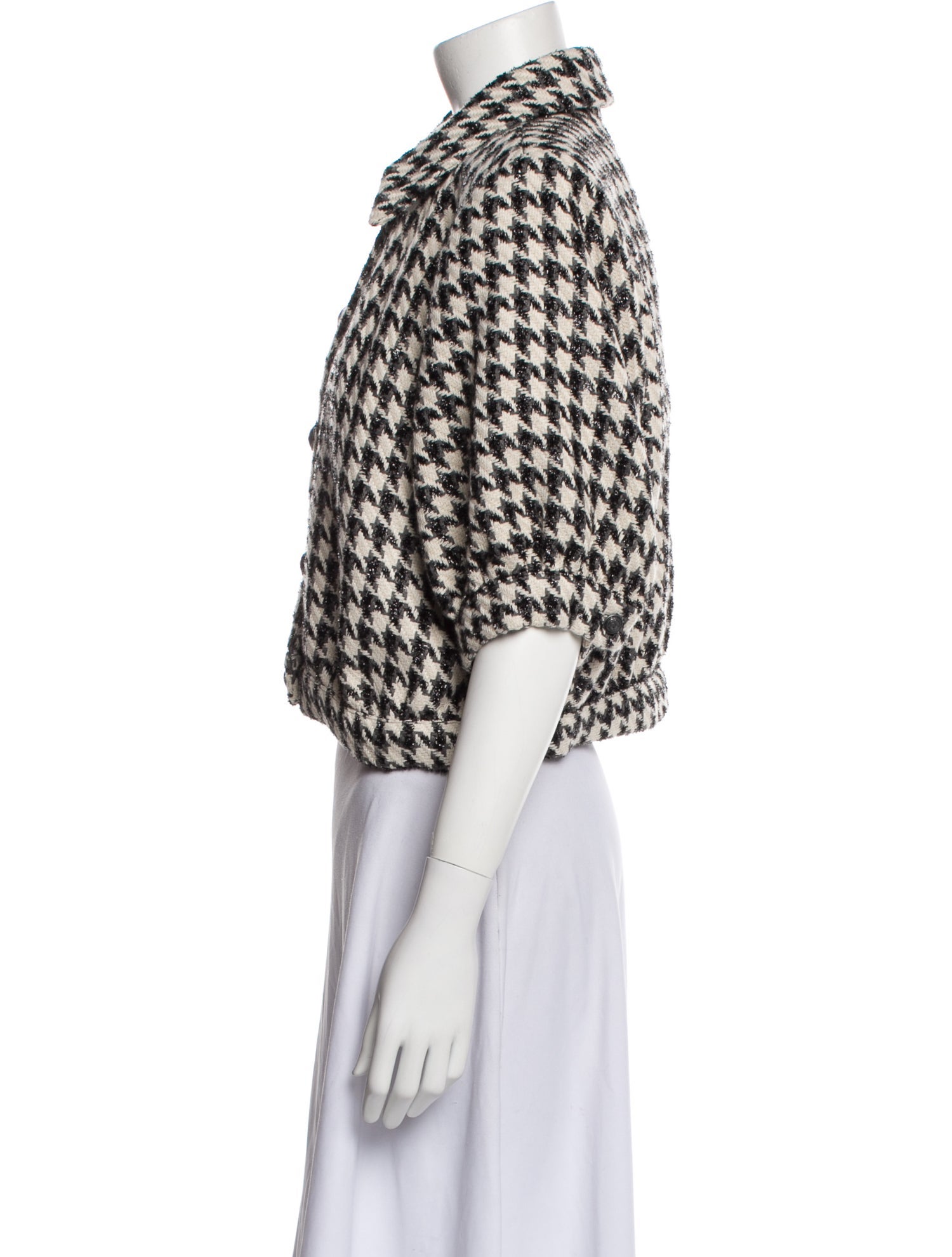 L'Agence Houndstooth Print Jacket - Neutrals Jackets, Clothing - WL3131221 | The RealReal