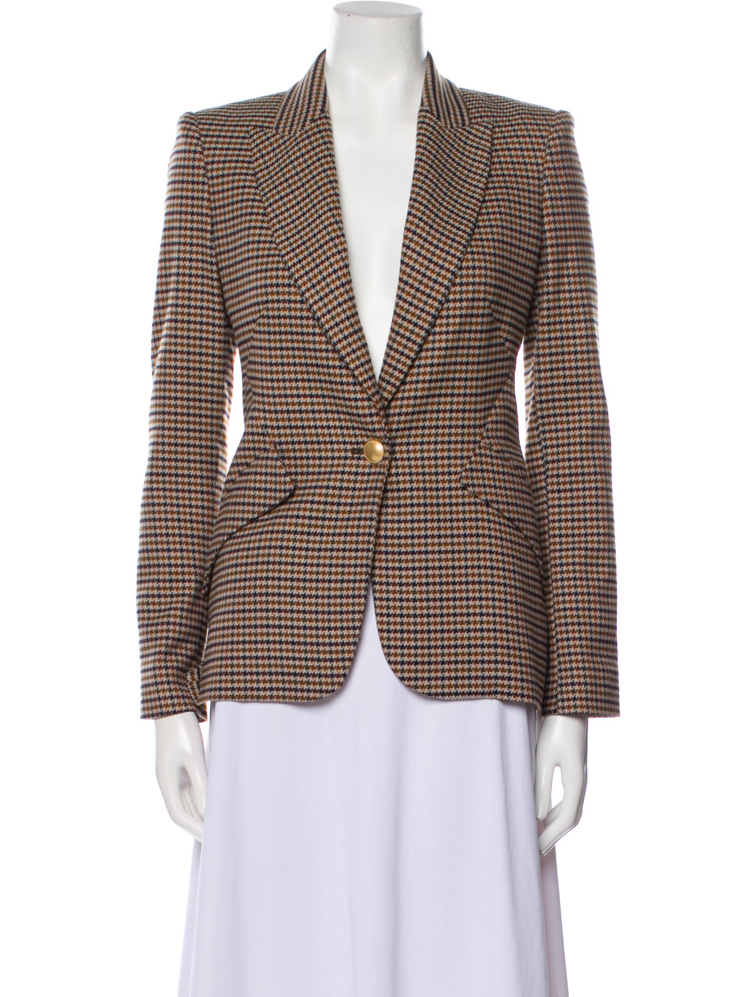 The Row Virgin Wool Plaid Print Blazer - Neutrals Jackets, Clothing ...