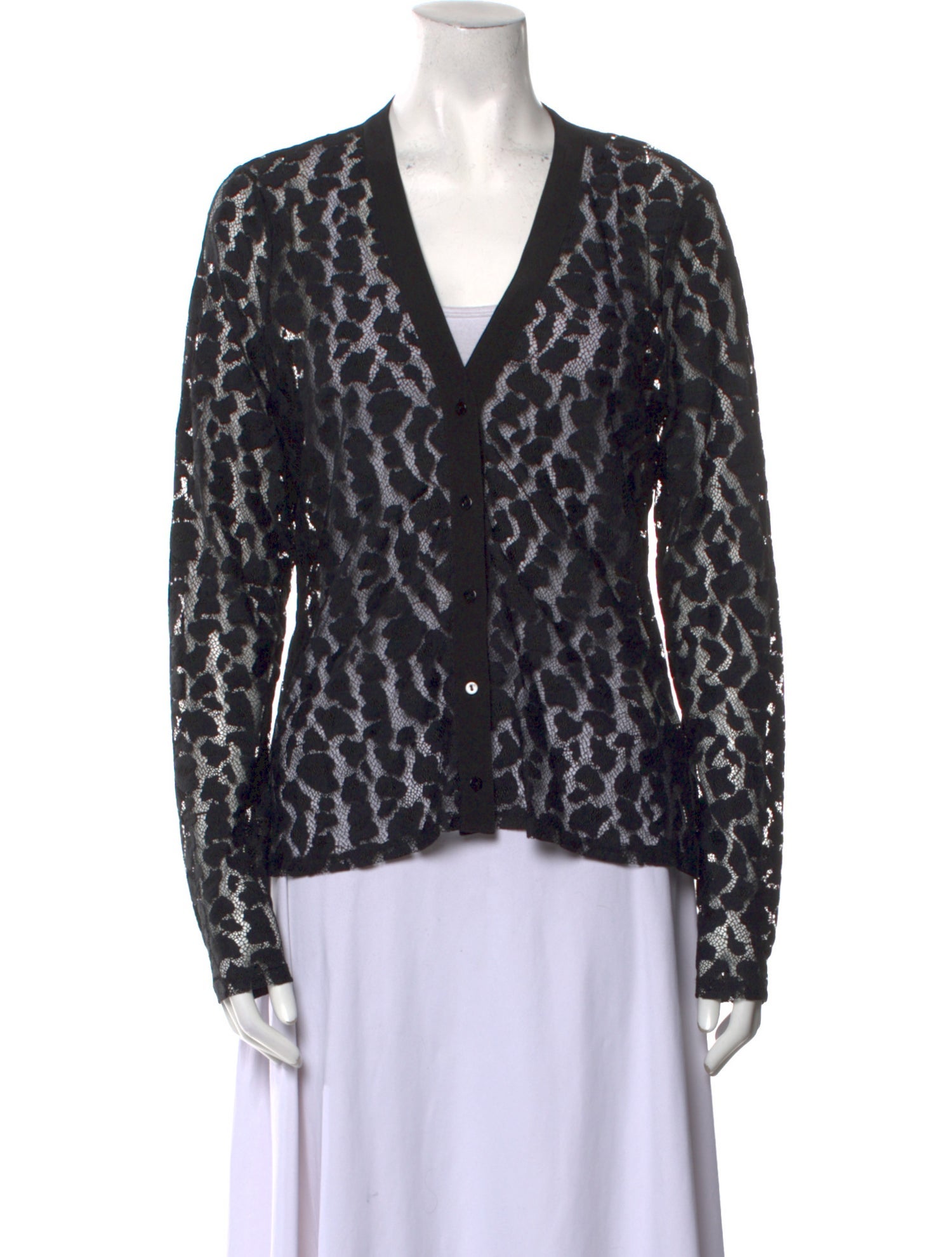 L'Agence Animal Print Plunge Neckline Blouse w/ Tags - Black Tops ...