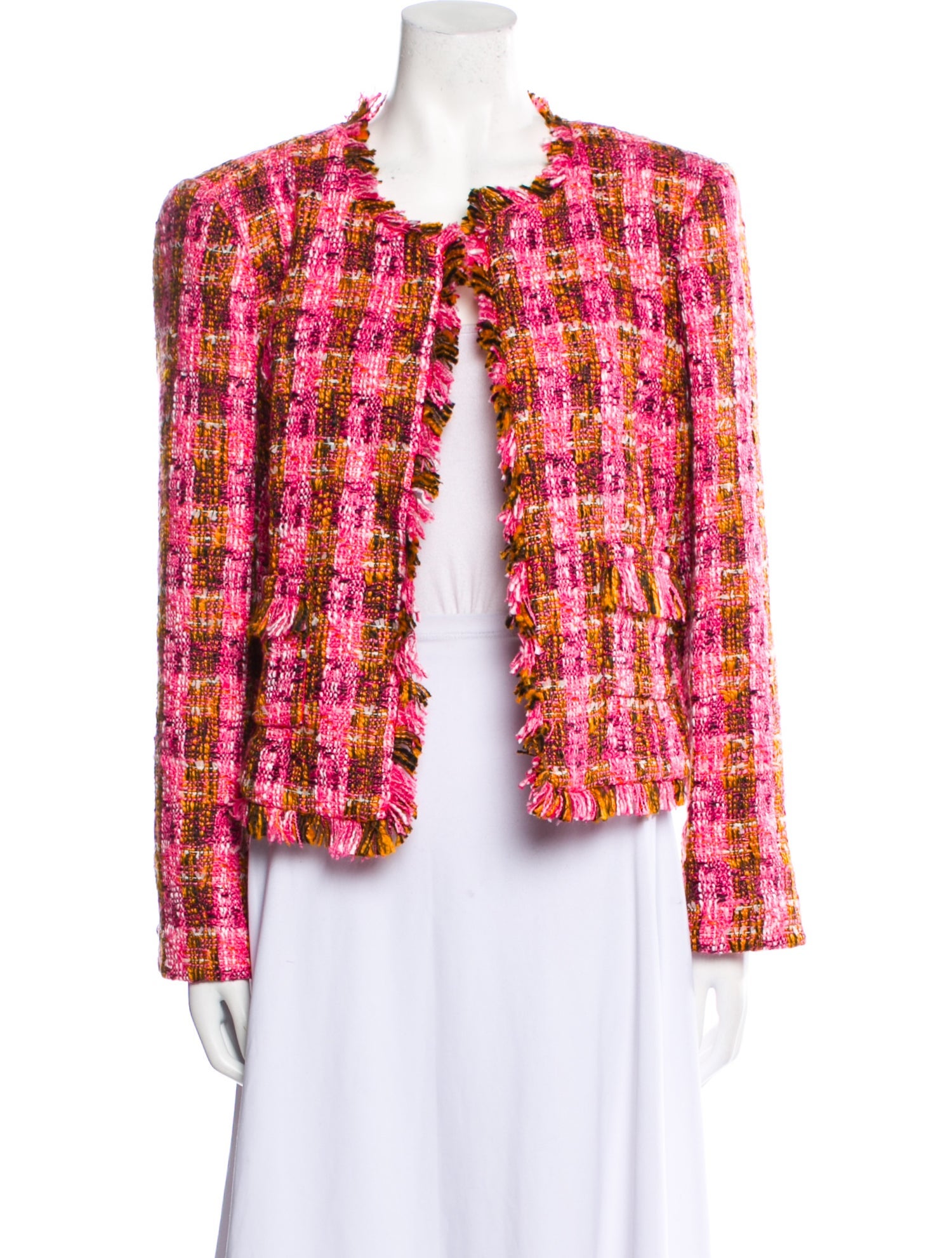 L'Agence Tweed Pattern Jacket w/ Tags - Pink Jackets, Clothing ...