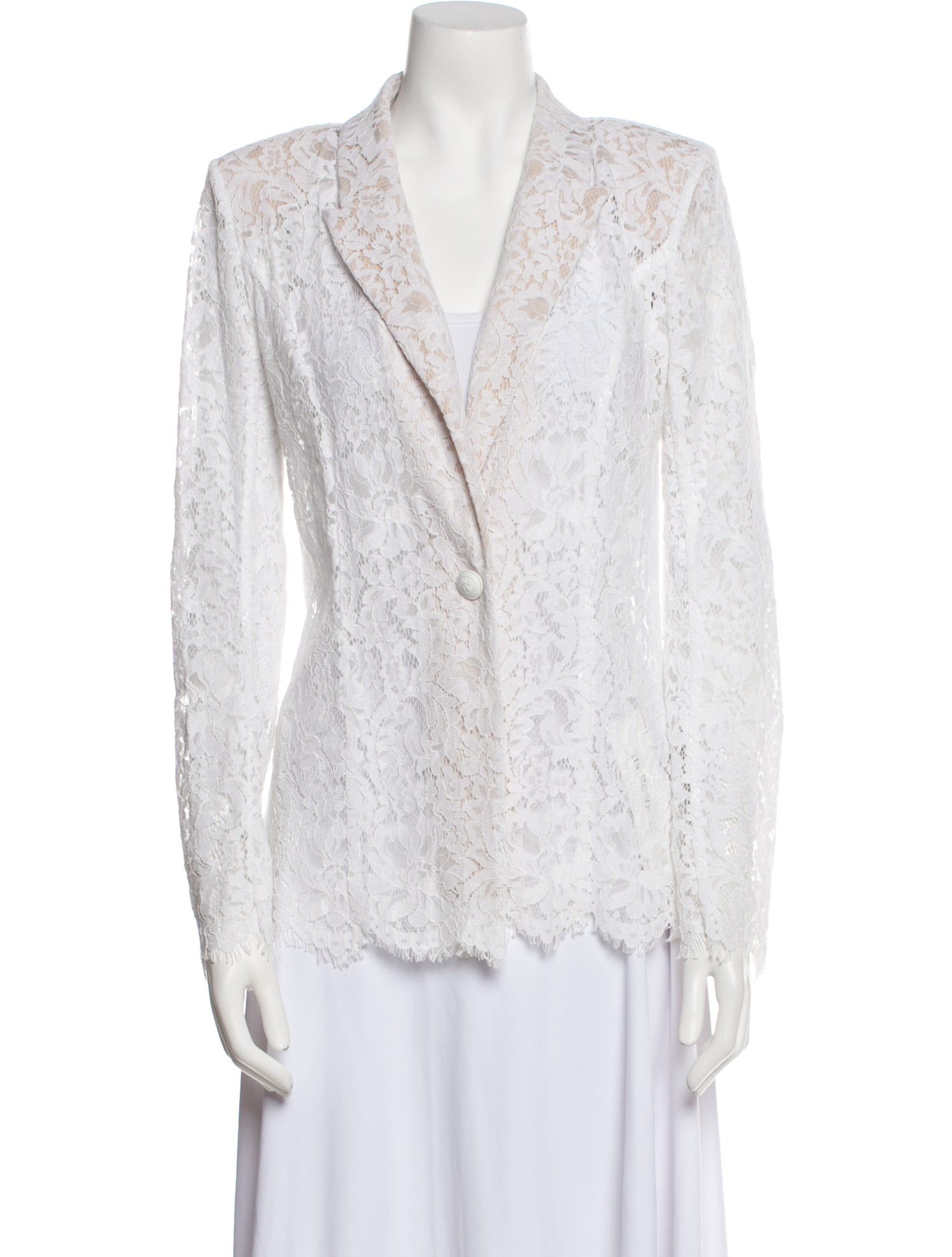 L'Agence Lace Pattern Blazer - White Jackets, Clothing - WL3149569 ...