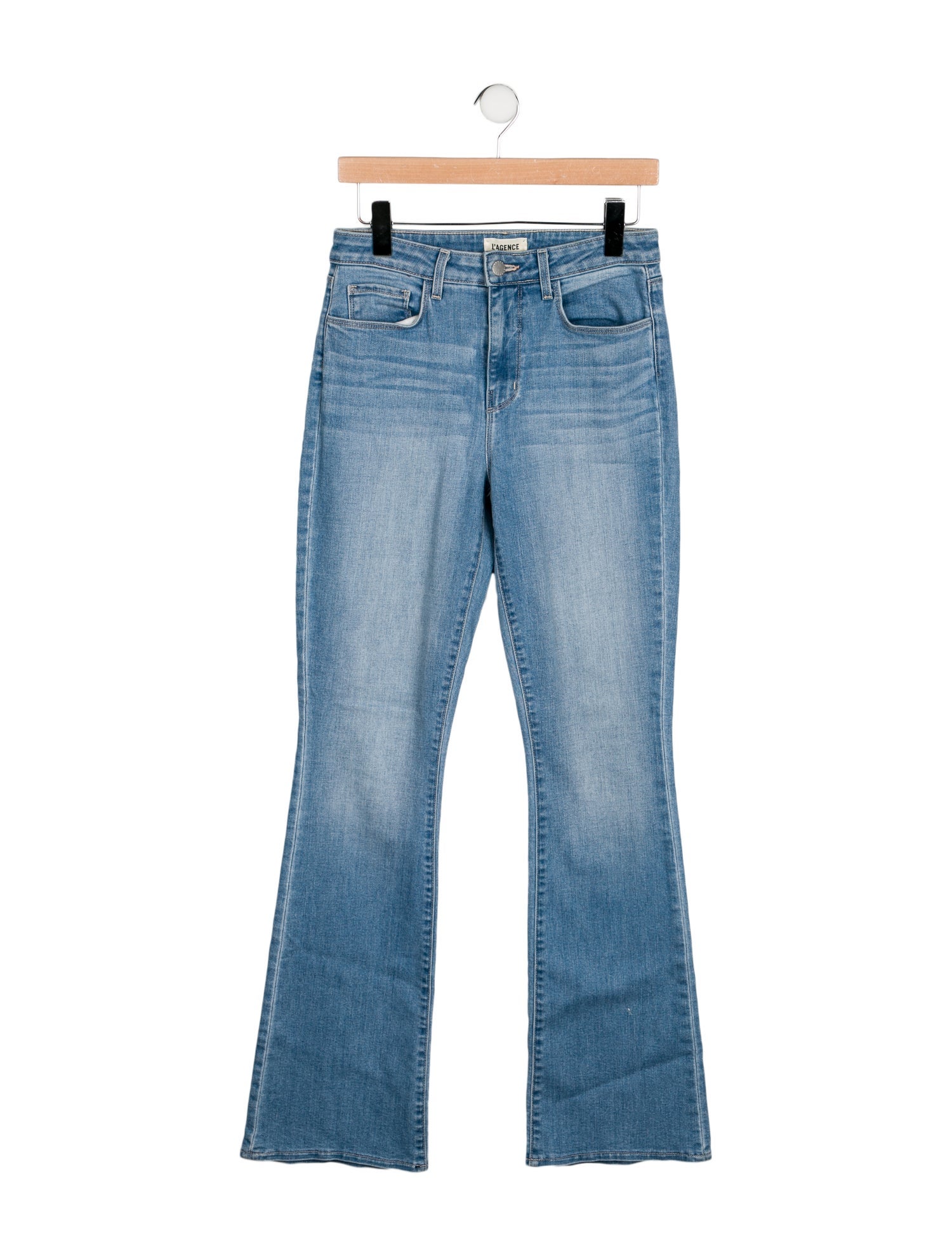 L'Agence Mid-Rise Wide Leg Jeans - Blue, 10" Rise Jeans, Clothing ...