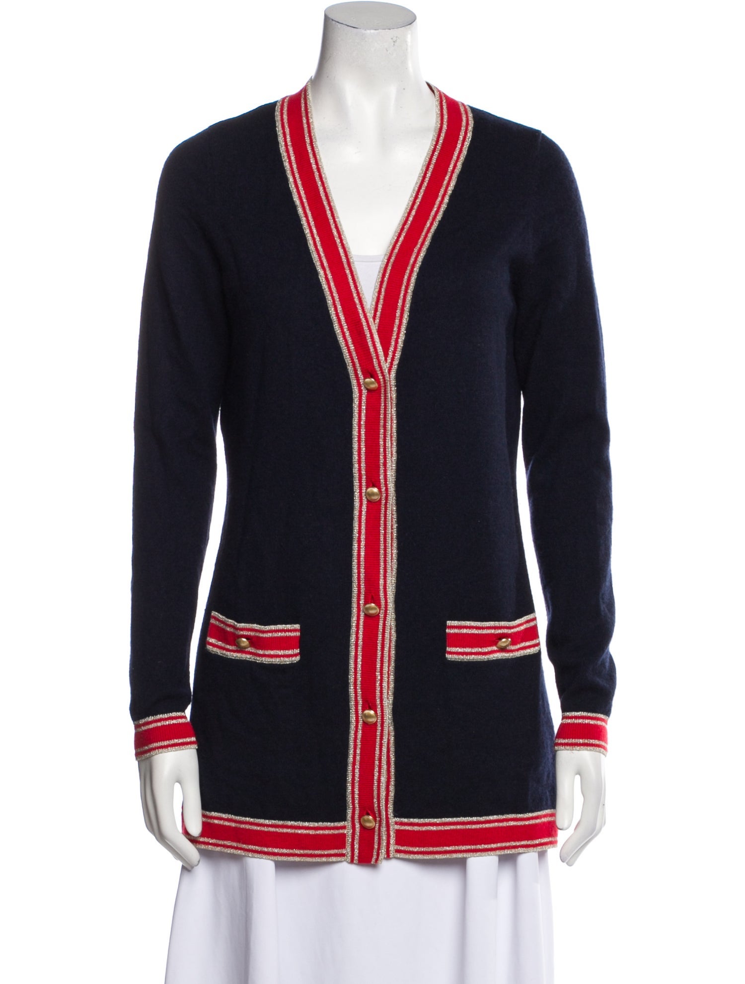 L'Agence Merino Wool Striped Sweater - Blue Knitwear, Clothing ...