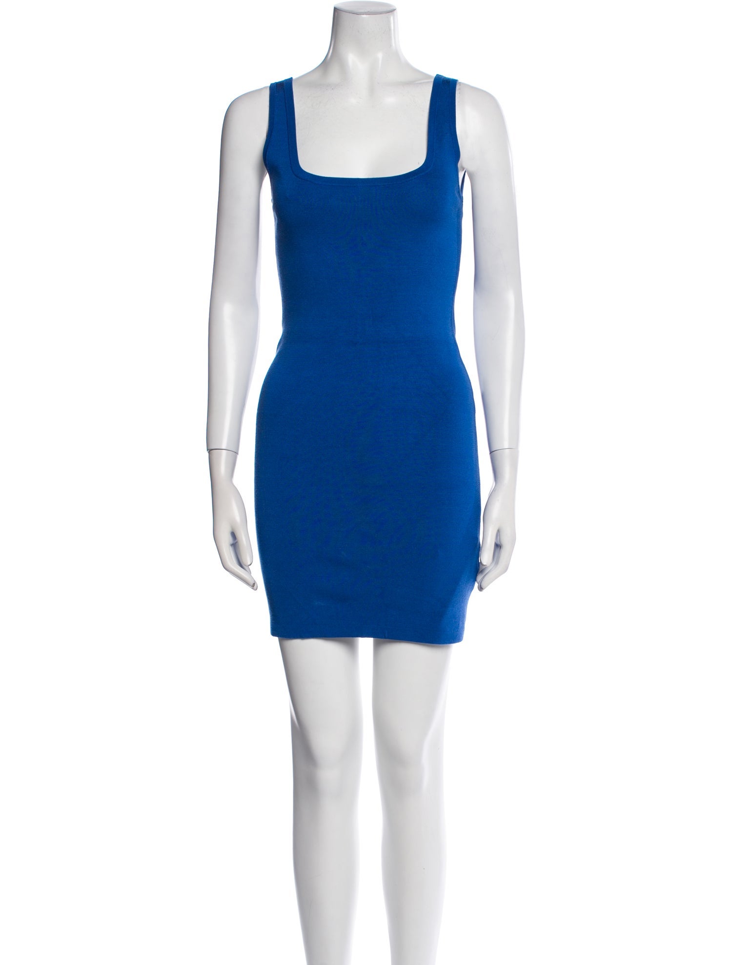 L'Agence Square Neckline Mini Dress - Blue Dresses, Clothing ...
