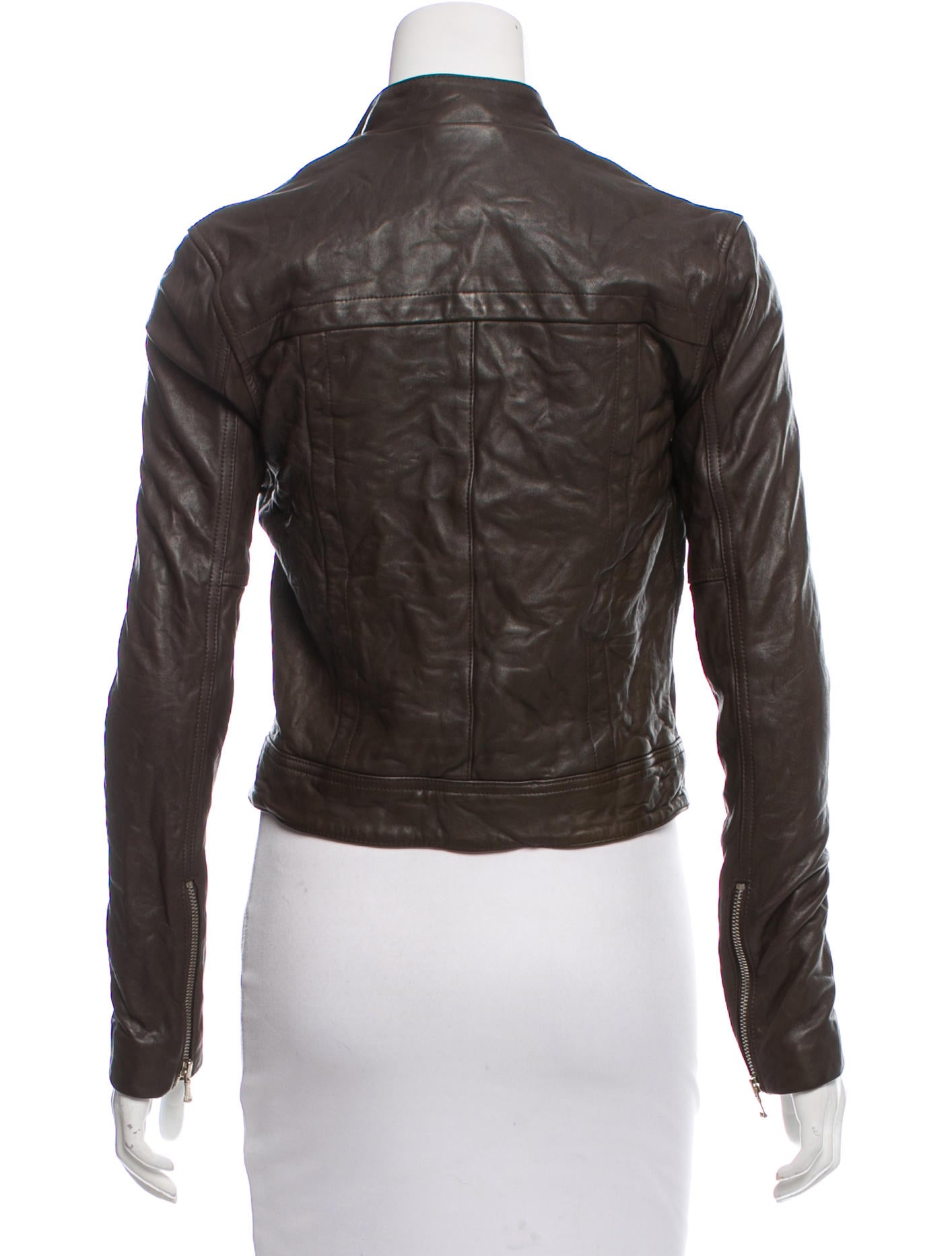 L'Agence Asymmetrical Leather Jacket - Clothing - WL328151 | The RealReal