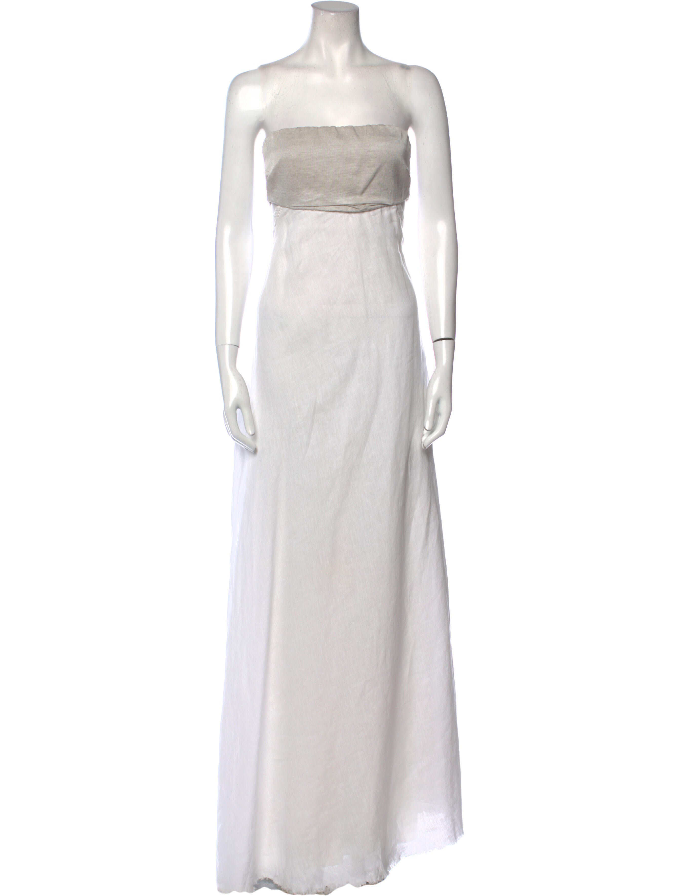 L'Agence Linen Long Dress - White Dresses, Clothing - WL387130 | The ...