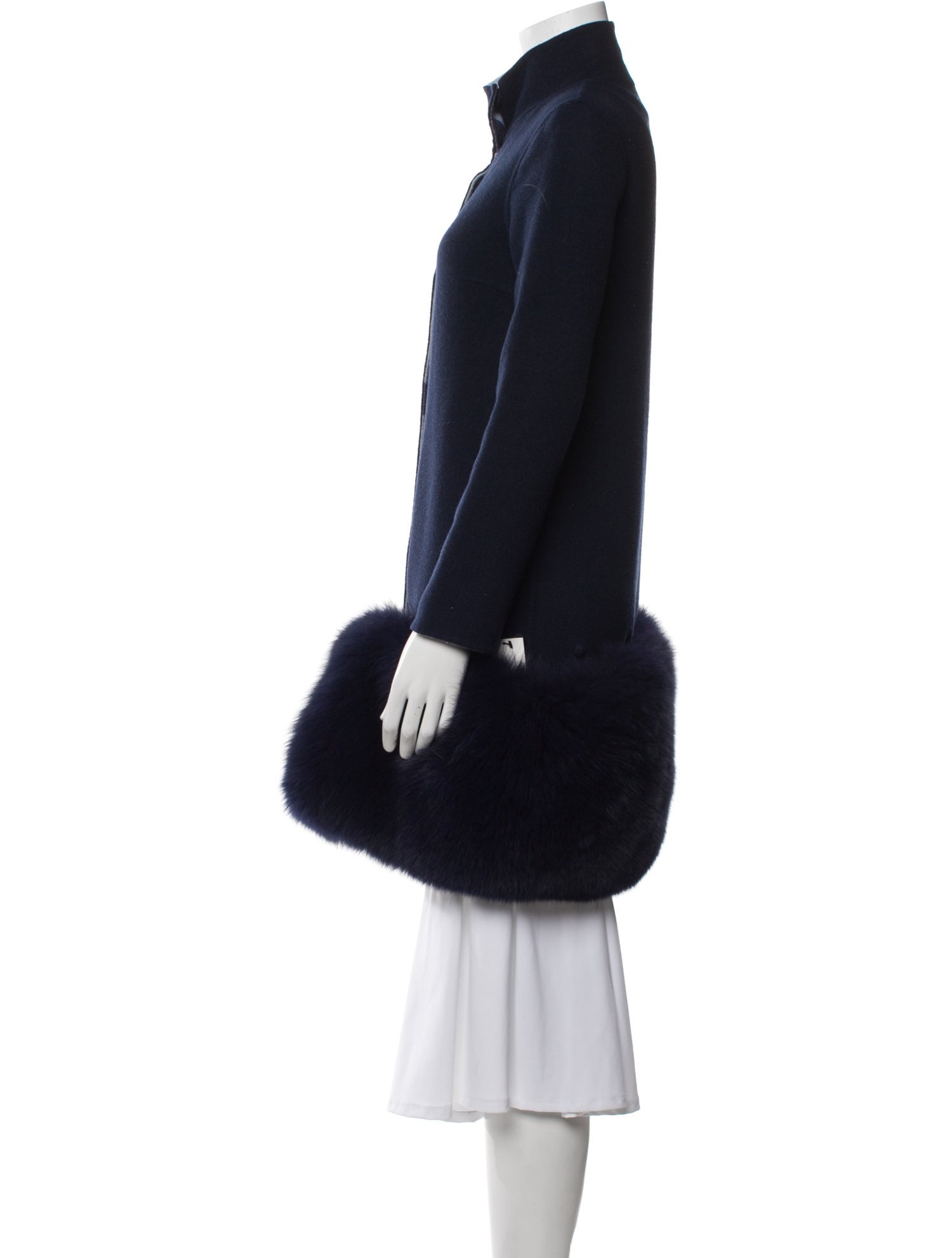 Lisa Perry Wool Fur Coat - Blue Coats, Clothing - WL628023 | The RealReal